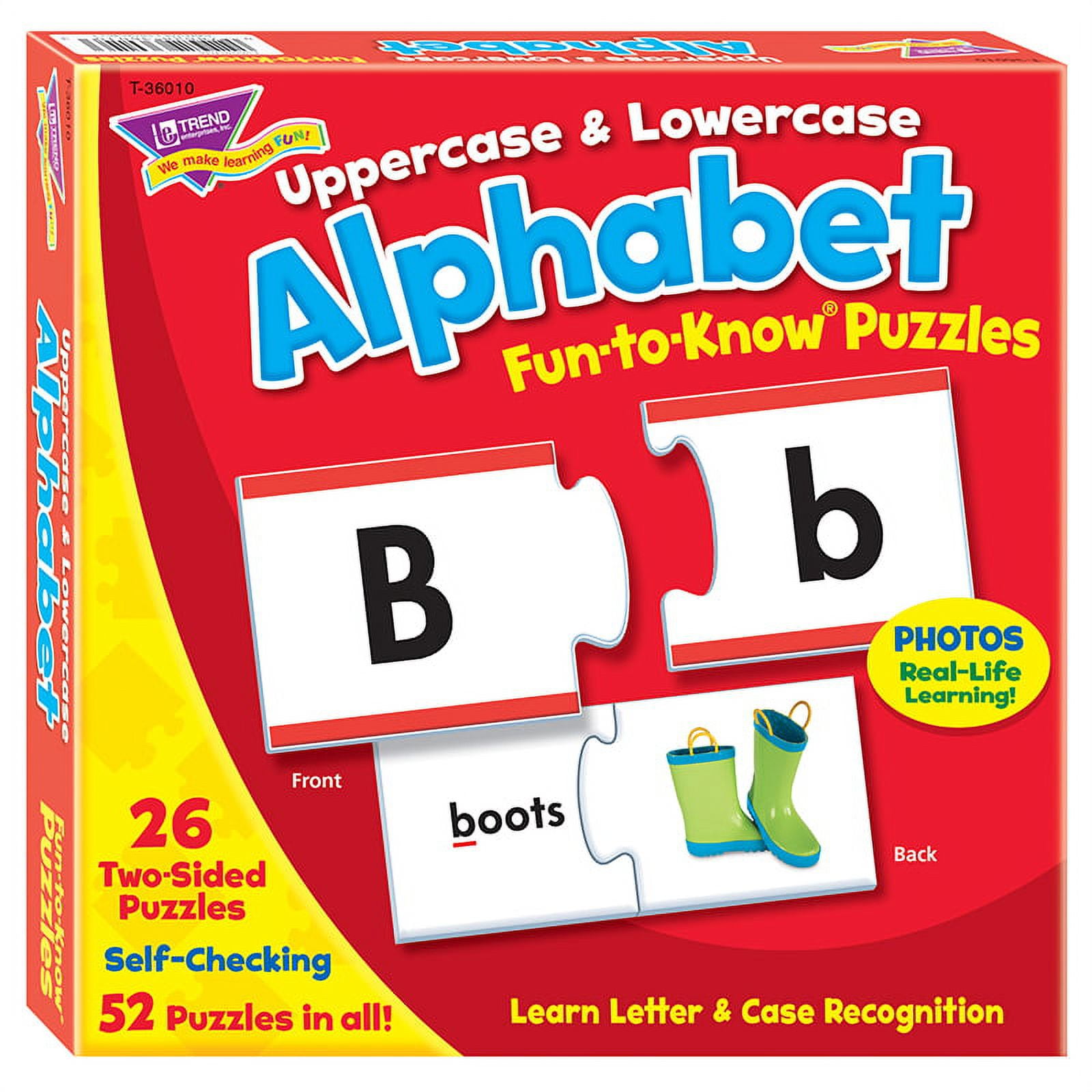 Uppercase & Lowercase Alphabet Fun-to-Know Puzzles | Bundle of 10 Each ...
