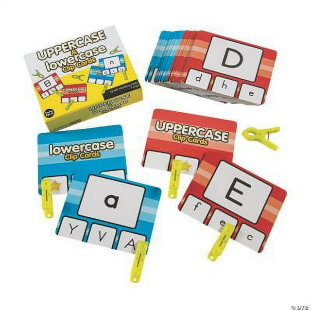 Uppercase and Lowercase Clip Cards - 57 Pieces - Walmart.com