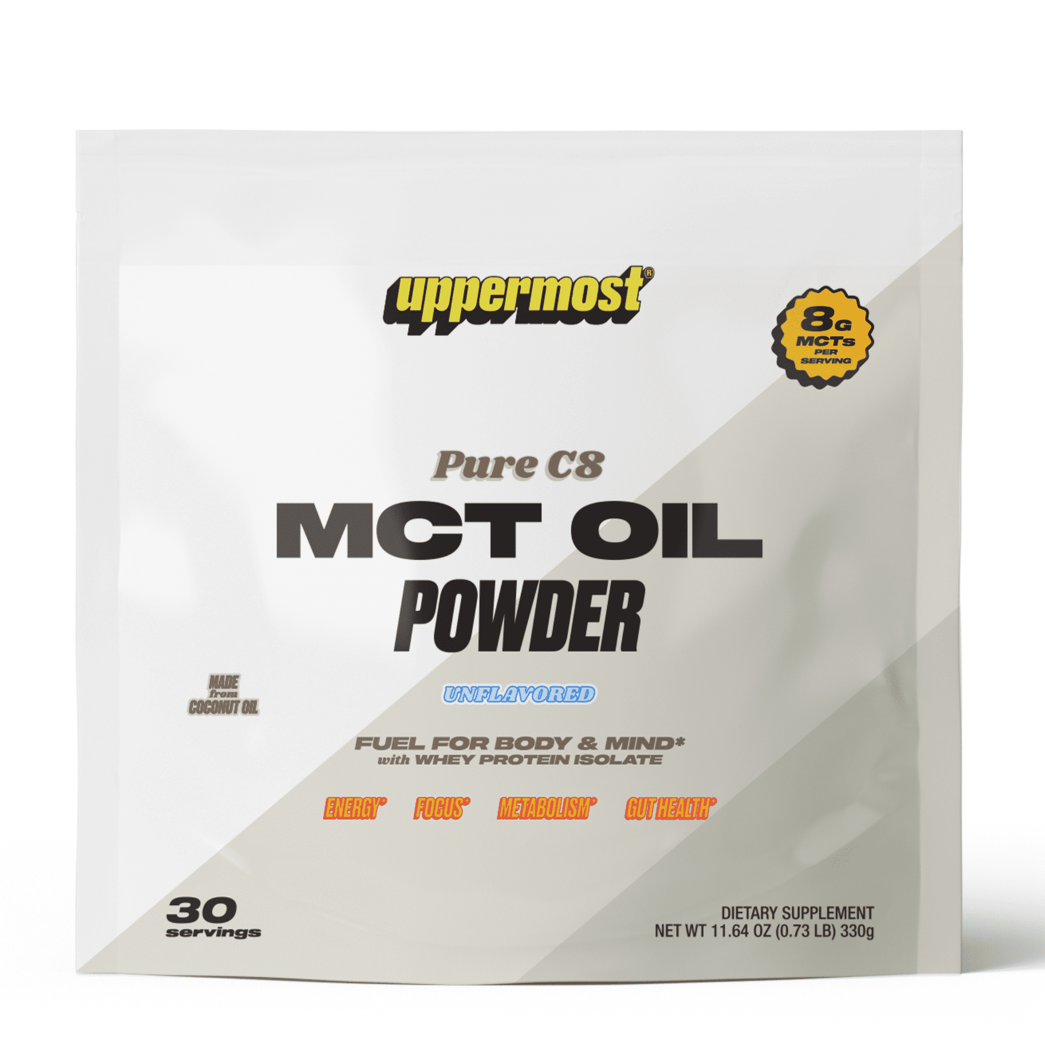 Uppermost C8 MCT Oil Powder, Keto Coffee Creamer, Made from Coconut Oil ...