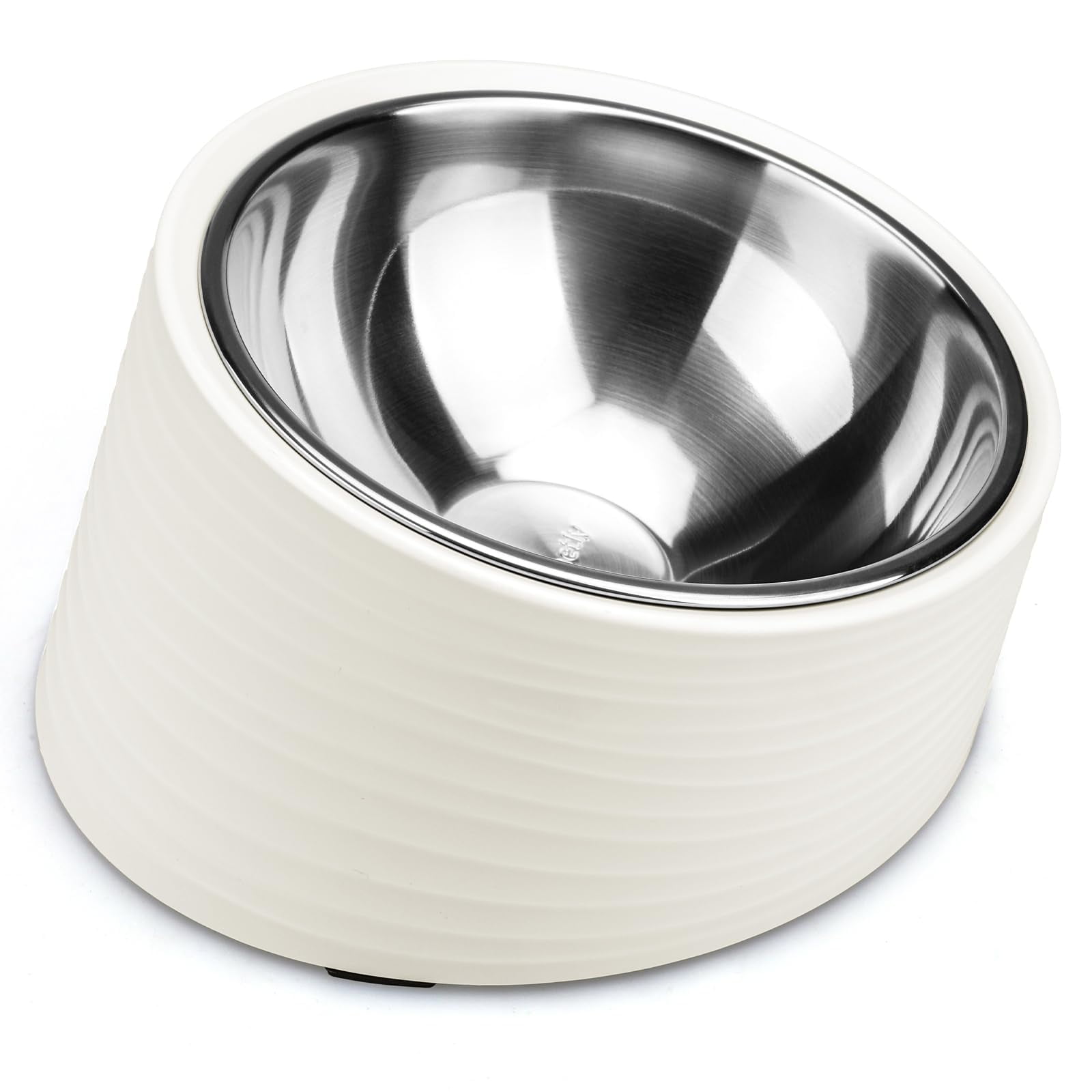 Uppetly Tilted Angle Dog CCF19 Bowl, 15° Slanted Steel Dog Cat Food ...