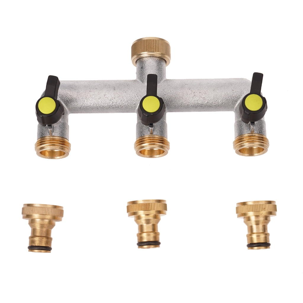 Uprgades 3 Way Tap Adapter Convenient 3 Way Water Distribution Easy to Use 3 Way Water Adapter ...