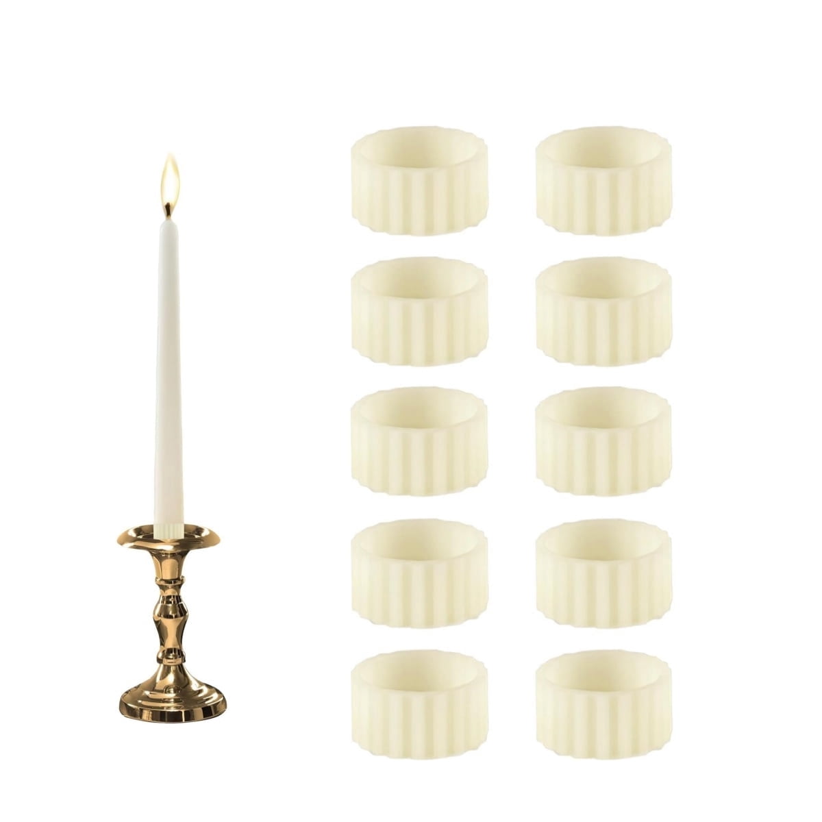 Upright Fitters Holders,QZS Sturdy Taper Candle Rings,Set of 12 ...