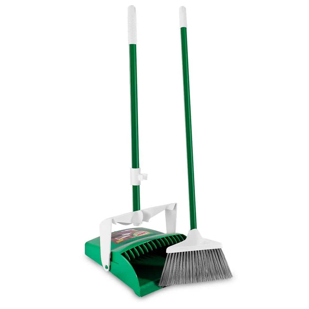 Upright Lobby Broom Dust-pan Cleaning Set Commercial Open lid Floor ...