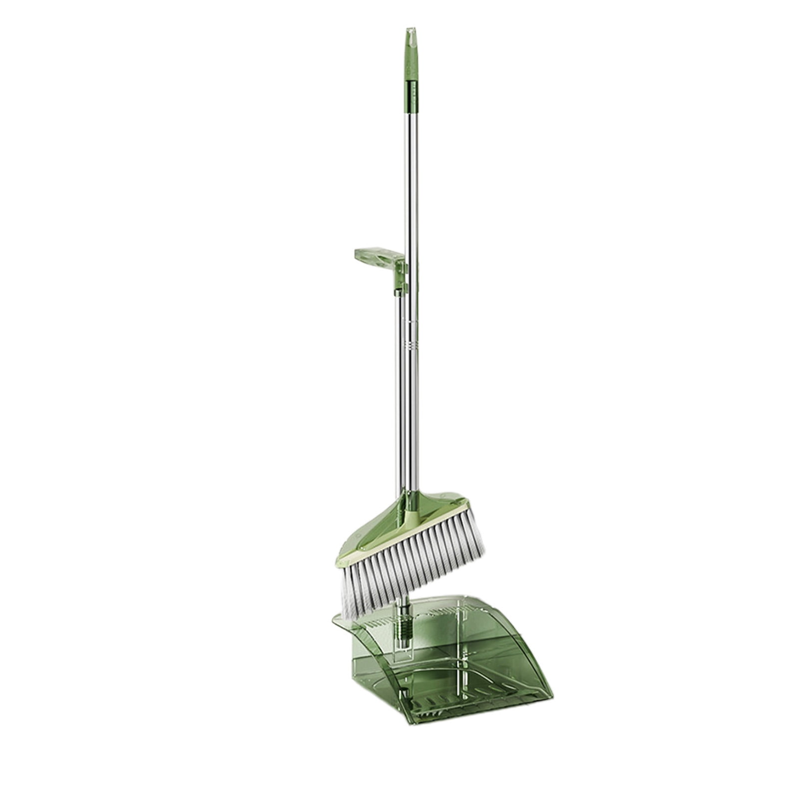 Upright Long Handle Broom and Dustpan Set for Home,Foldable Dog Poop ...