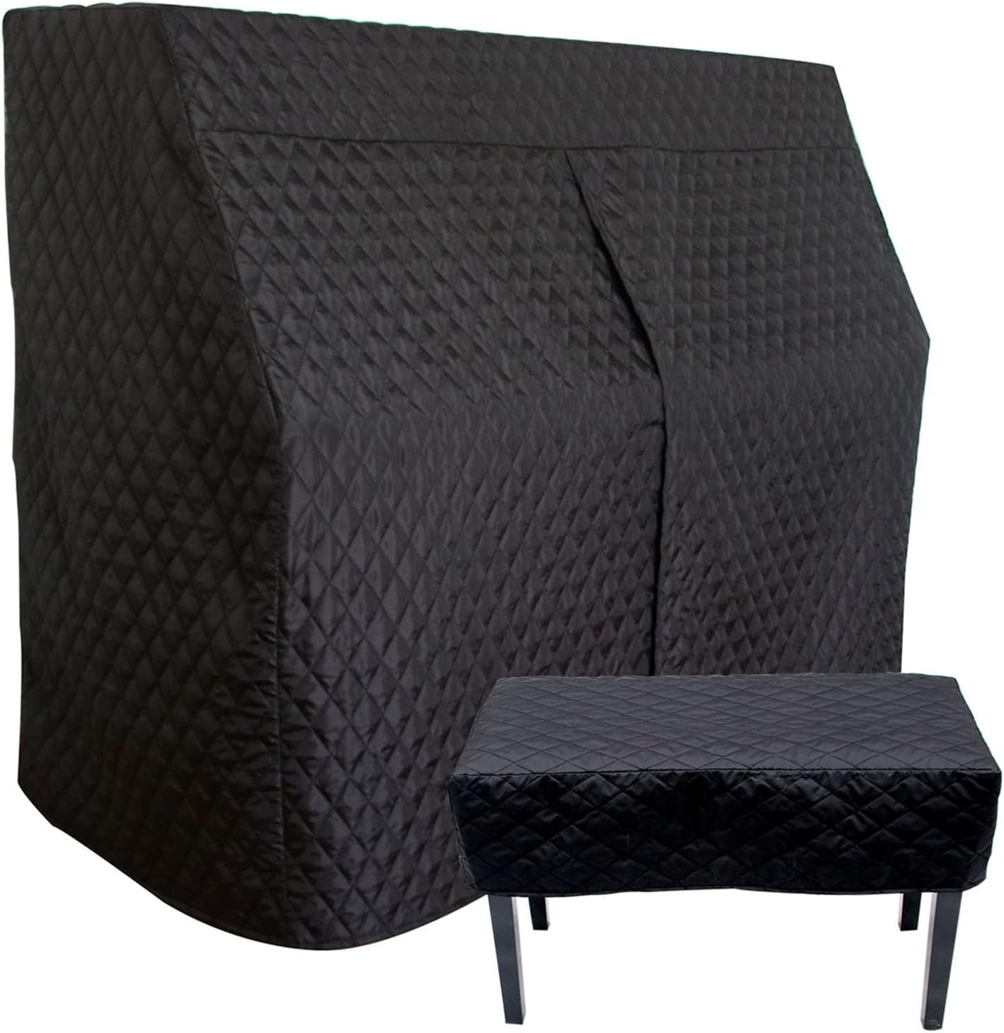 Upright Piano Cover - Baby Grand Piano Cover - Black Grid Double Layer ...