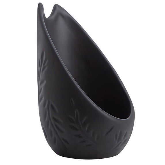 Lakeside Embossed Upright Spoon Rest Utensil Holder, 4" dia. x 6-2/3"H ...