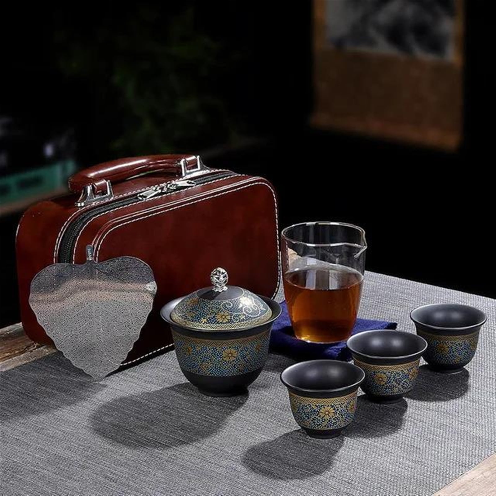 Upscale Tea Sets Chinese Kung Fu Teaset Ceramic Portable Teacup ...