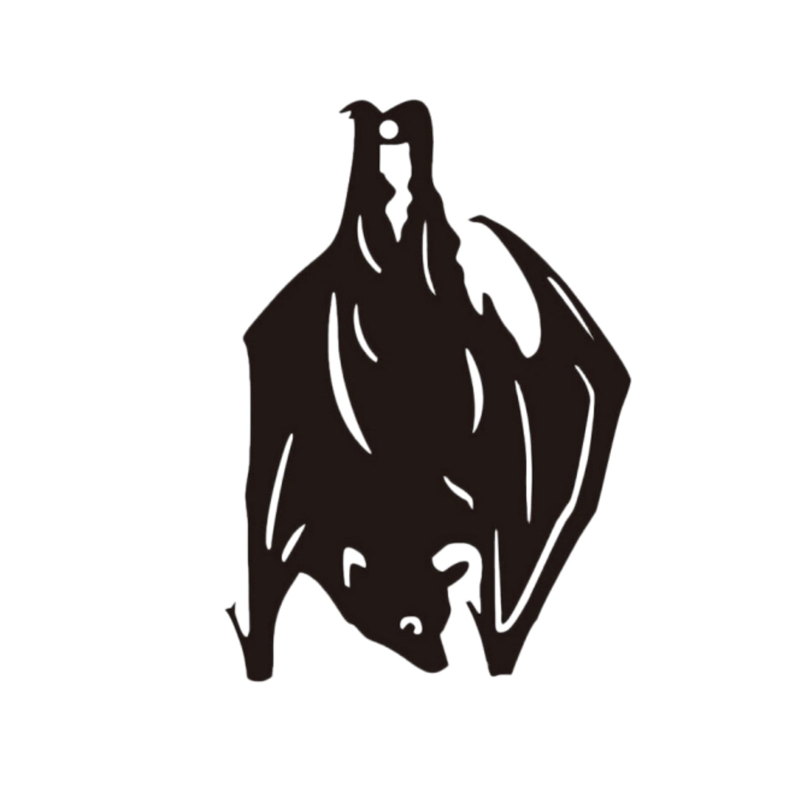 Upside Down Bat Sign – Wooden Halloween Door Hanging with Black Bat ...