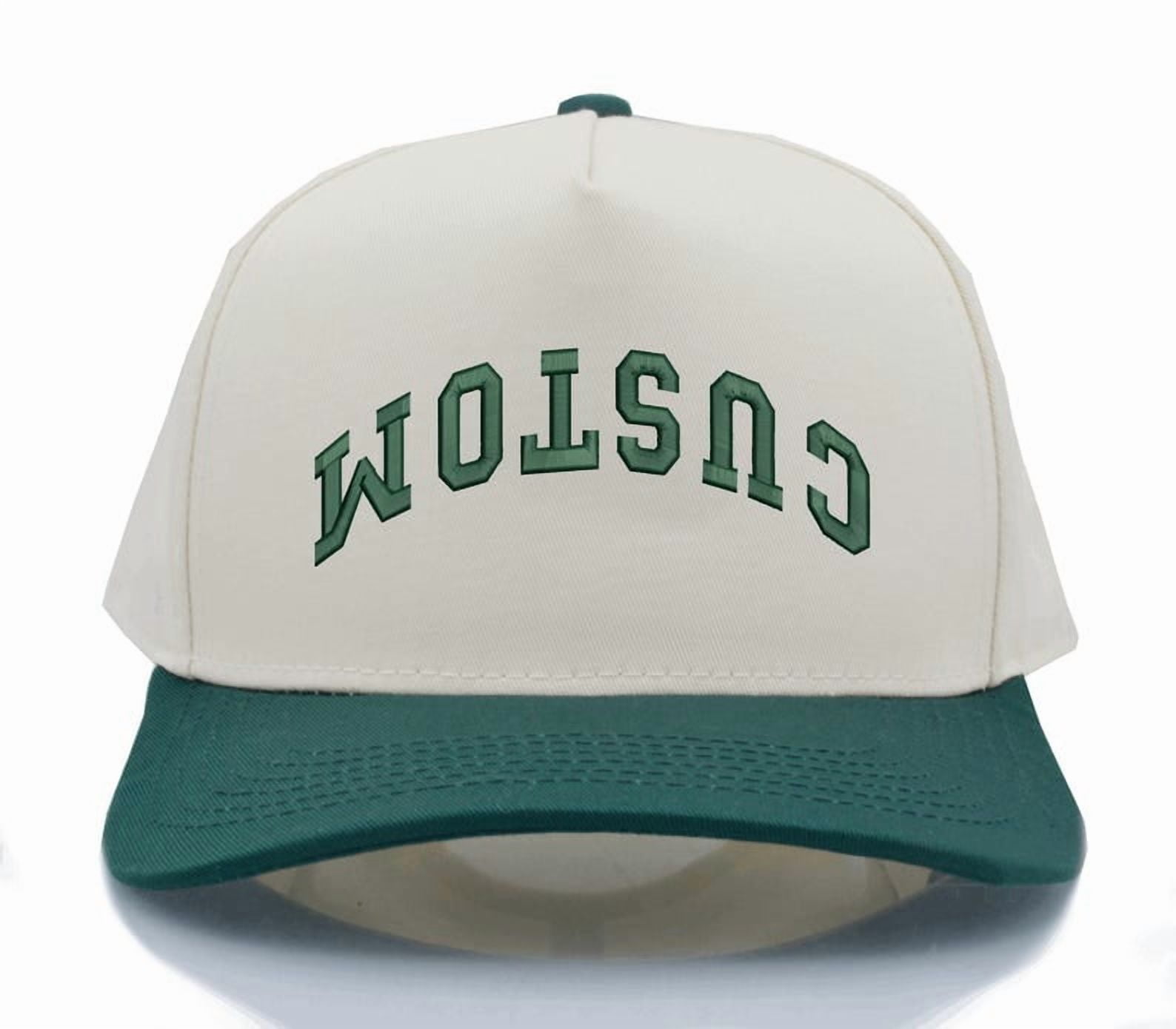 Upside Down Text Hat, Two Tone Custom Hat, Vintage Snapback ...