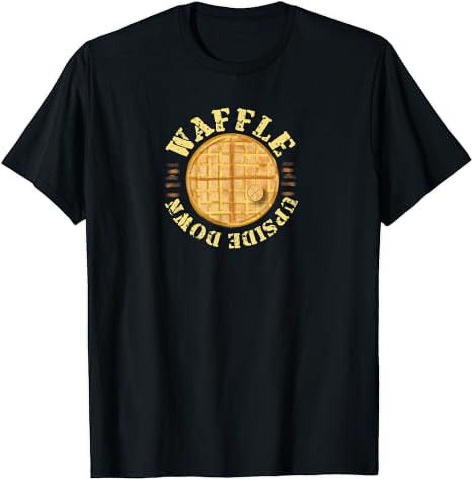 Upside Down Waffle Art Funny Breakfast Food T Shirt - Walmart.com