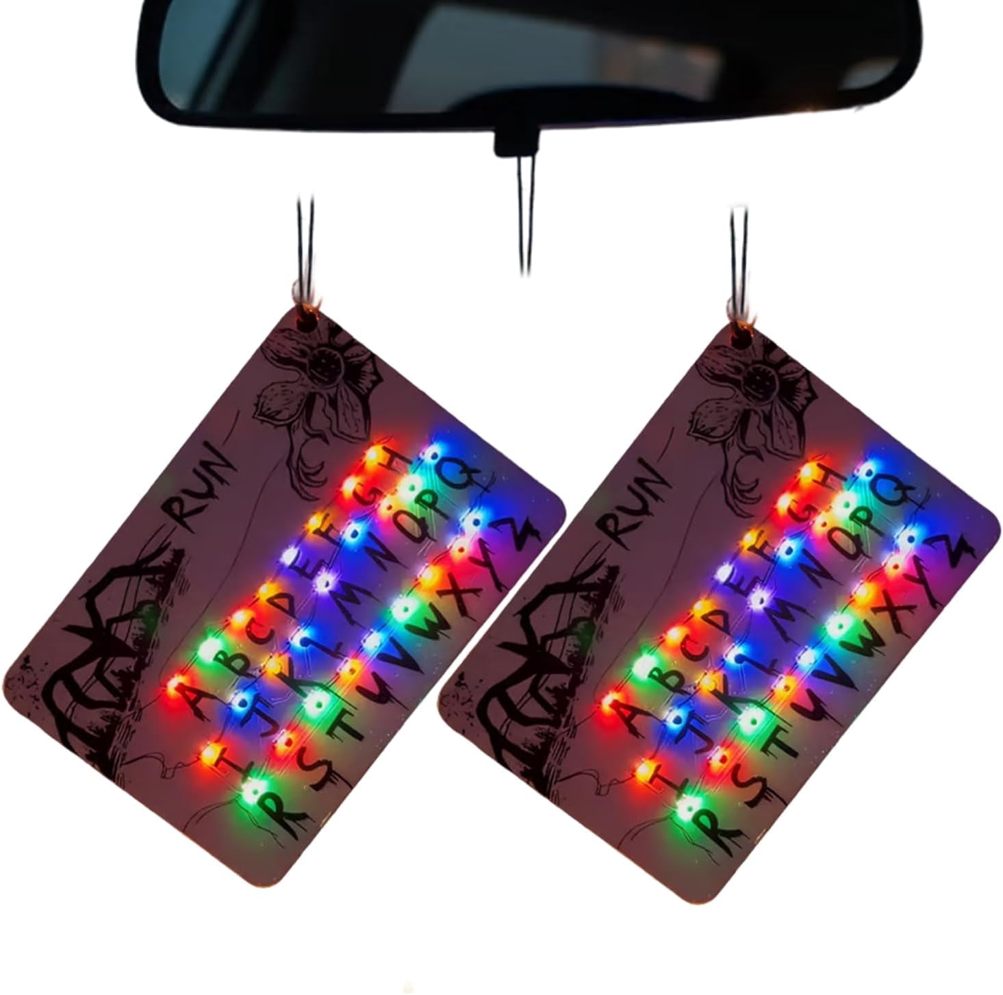 Upside Down LED Car Ornament, Funny Hanging Car Accessory with Soft ...