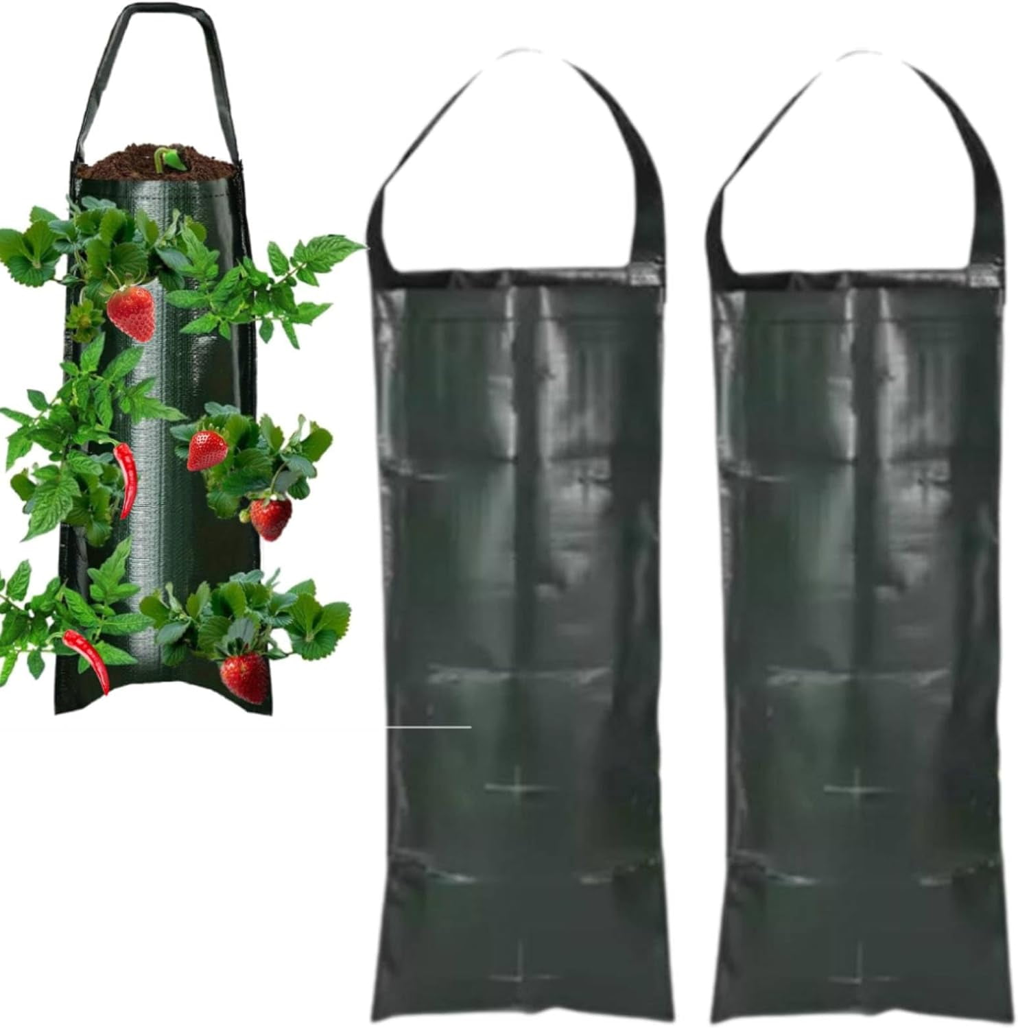 Upside Down Tomato Planter, Hanging Grow Bags for Tomato Chili Herb ...