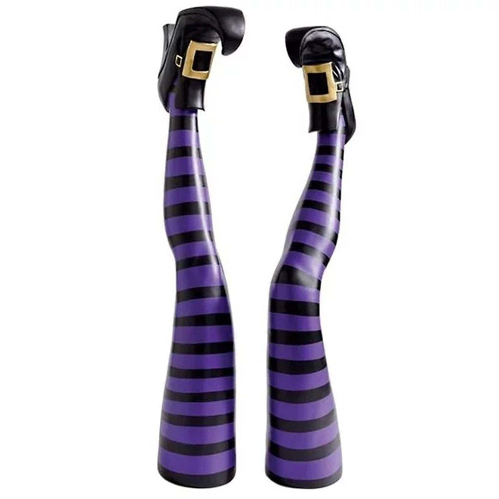 Upside Down Witch Legs Halloween Decor - 1 Pair 15" Wizard Feet with ...