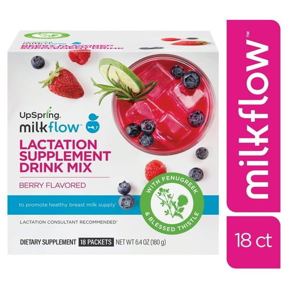 Upspring Milkflow Lactation Supplement, Breast Milk Supply Booster, Berry Flavor, 16 Ct ...
