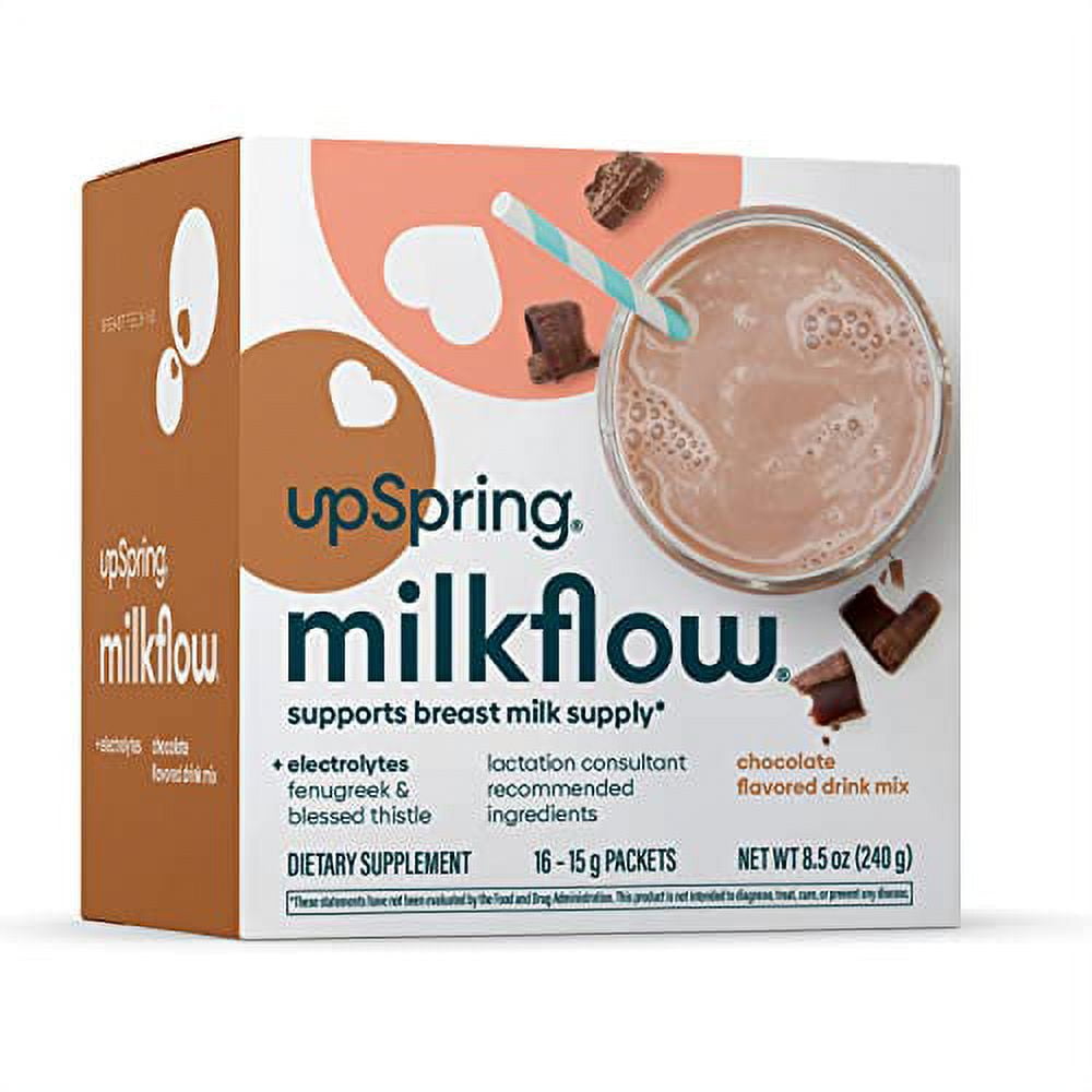 Upspring Milkflow Electrolyte Breastfeeding Supplement Drink Mix with Fenugreek | Chocolate ...