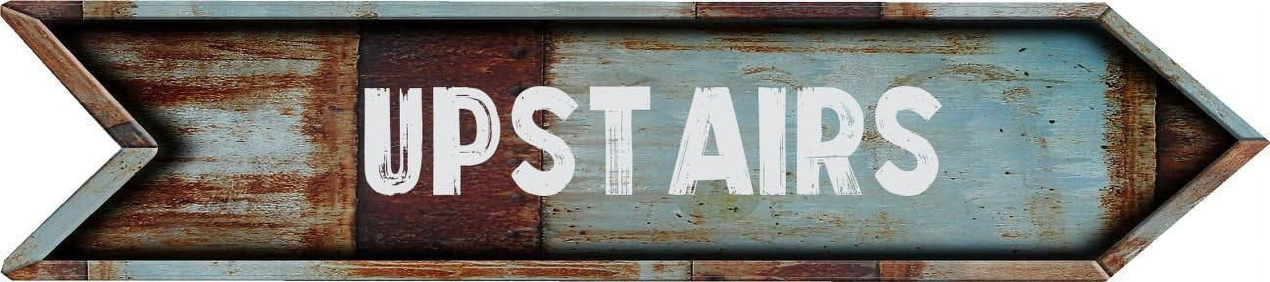 Upstairs Look Shaped 4"x18" Composite Aluminum Novelty Sign - Walmart.com