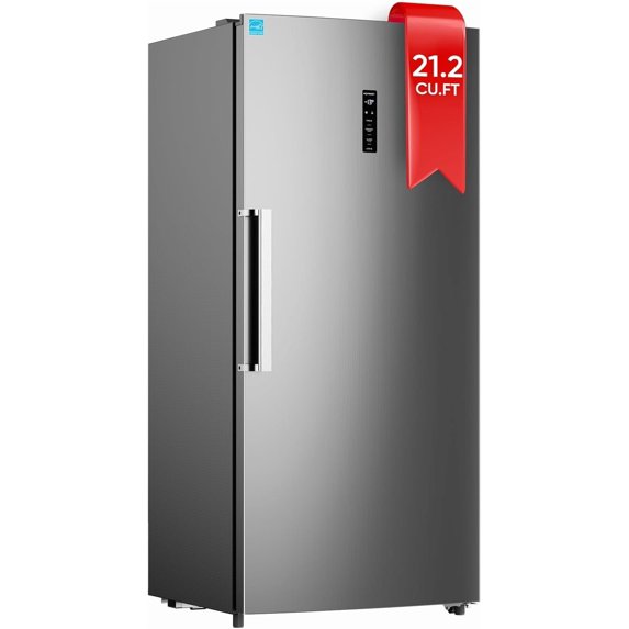 Upstreman 21.2 Cu.Ft. Convertible Upright Freezer, Stainless Steel Deep ...