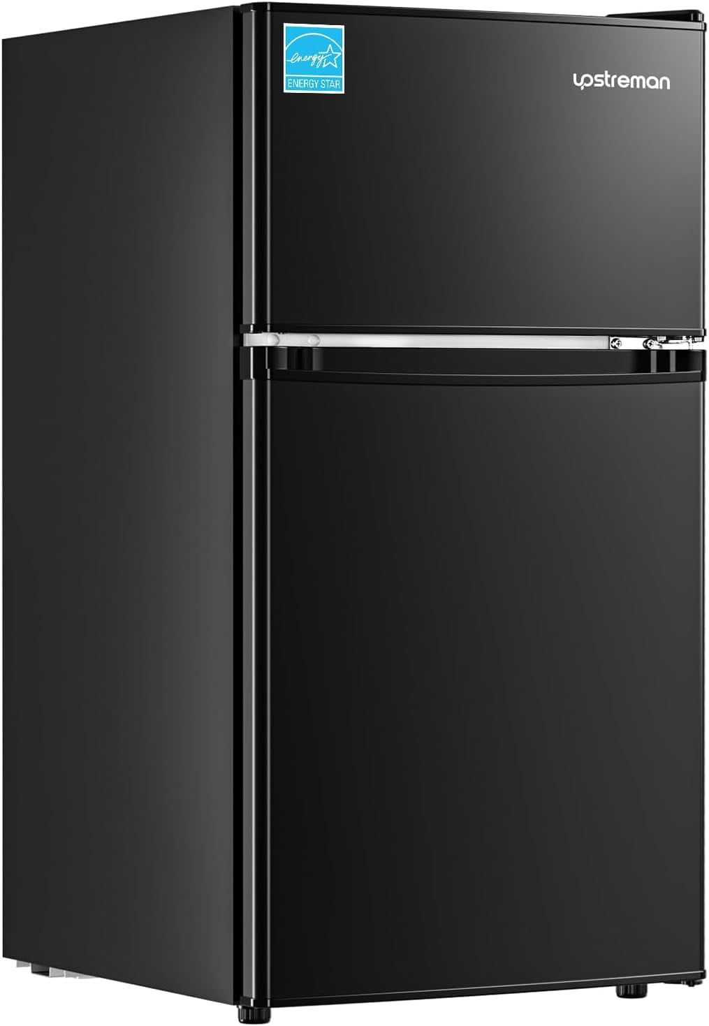 Upstreman 3.1 Cu.Ft Mini Fridge with Freezer, Double Door Mini Fridge ...