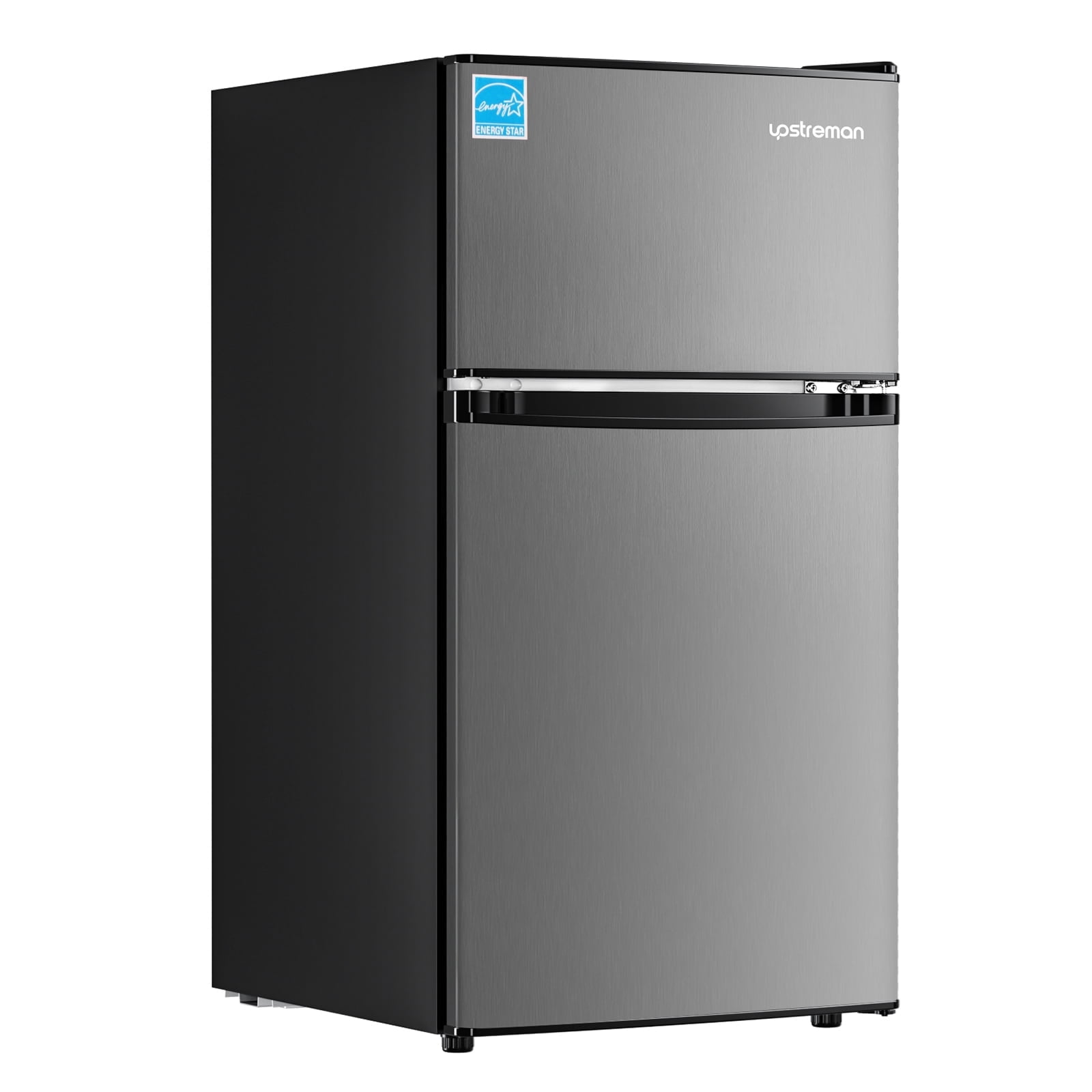 Upstreman 3.1 Cu.Ft Two Door Mini Fridge with Top Freezer, Small ...