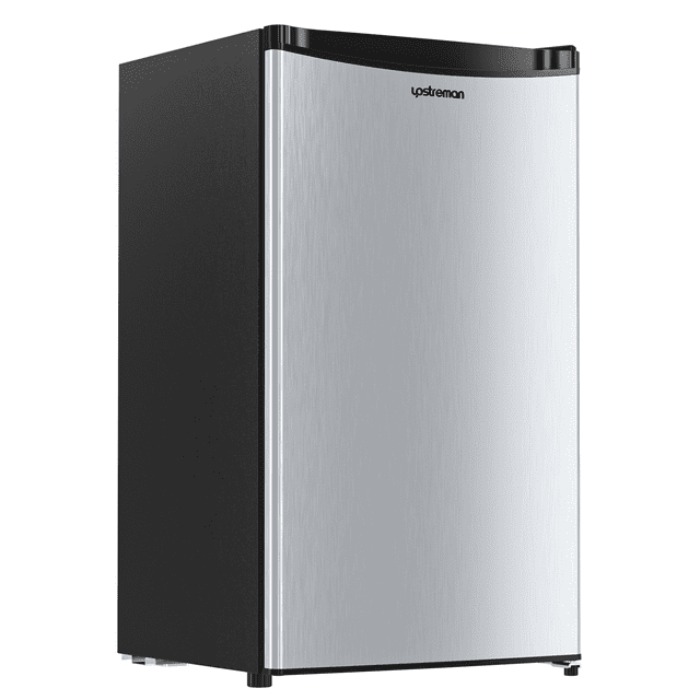 Upstreman 32 Cuft Single Door Mini Fridge With Freezer Stainless