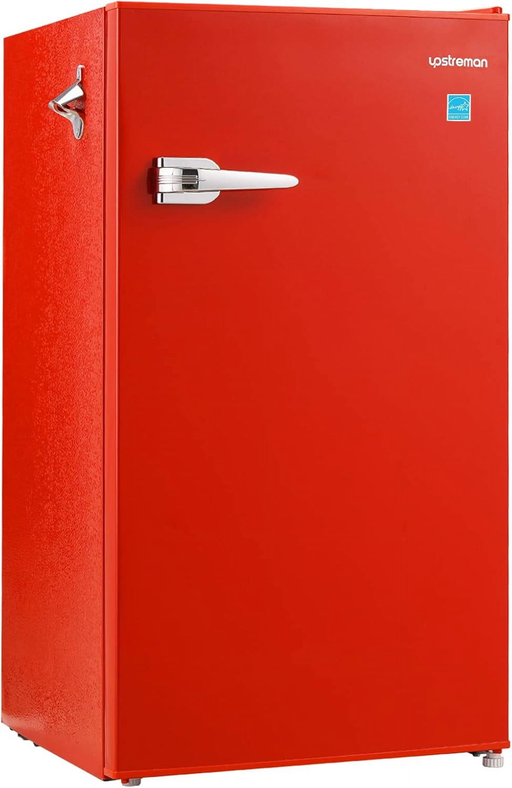 Upstreman 3.6 Cu.ft Small Refrigerator without Freezer, Red Retro Mini ...
