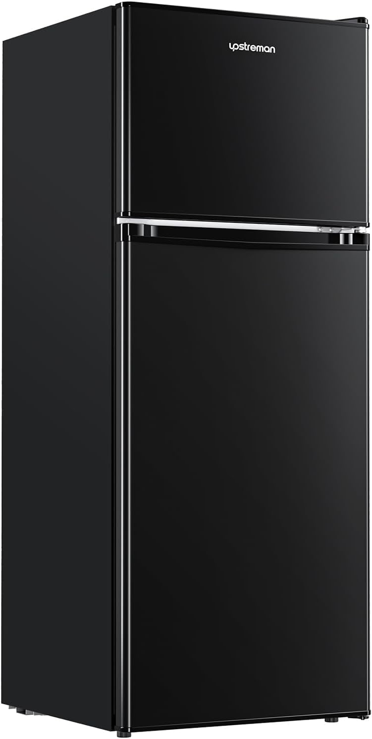 Upstreman 4.0 Cu.Ft. Mini Fridge with Freezer, Dorm Essentials, Double ...