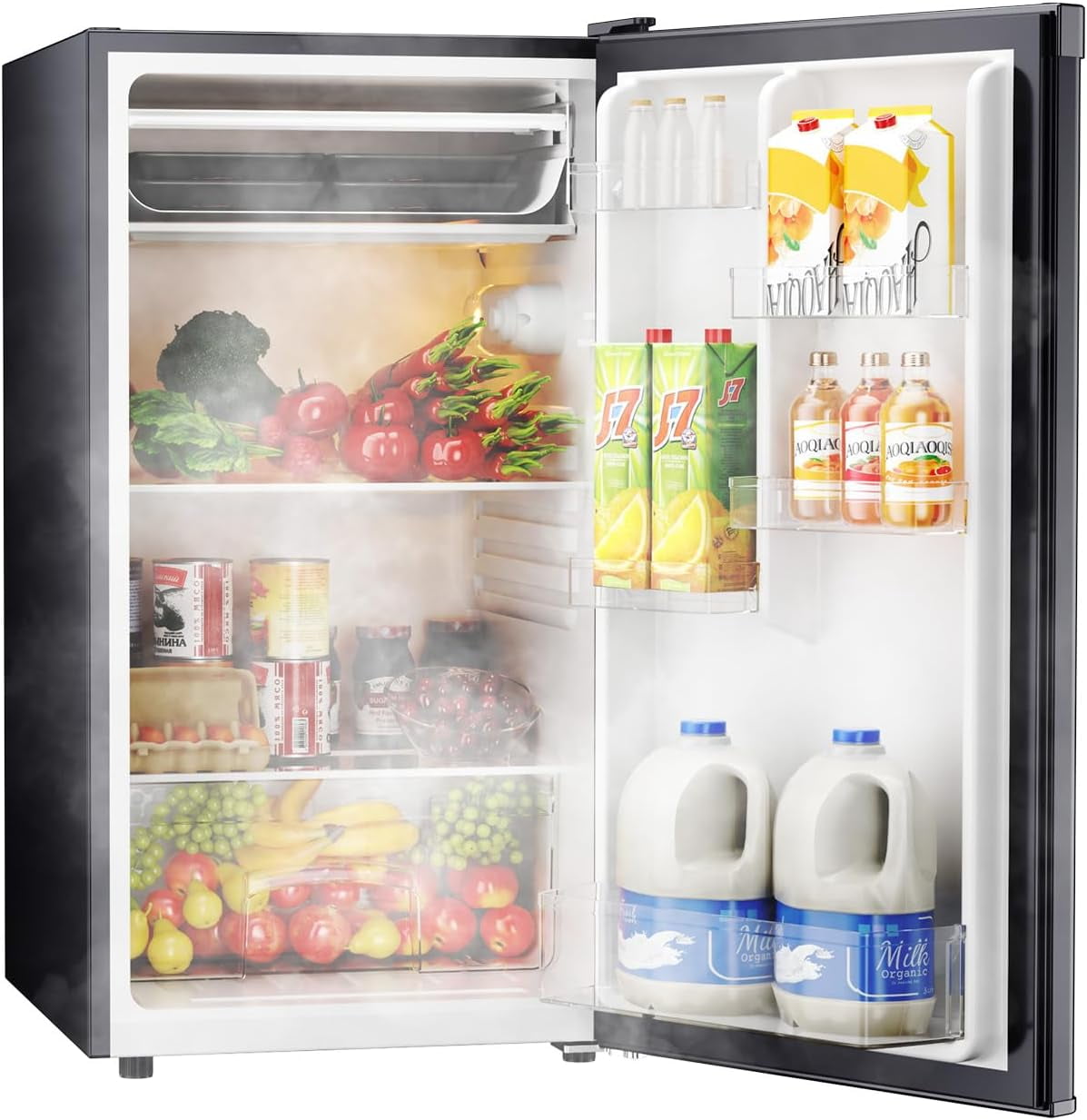 Upstreman 4.4 Cu.Ft Mini Fridge with Freezer, Single Door Mini ...