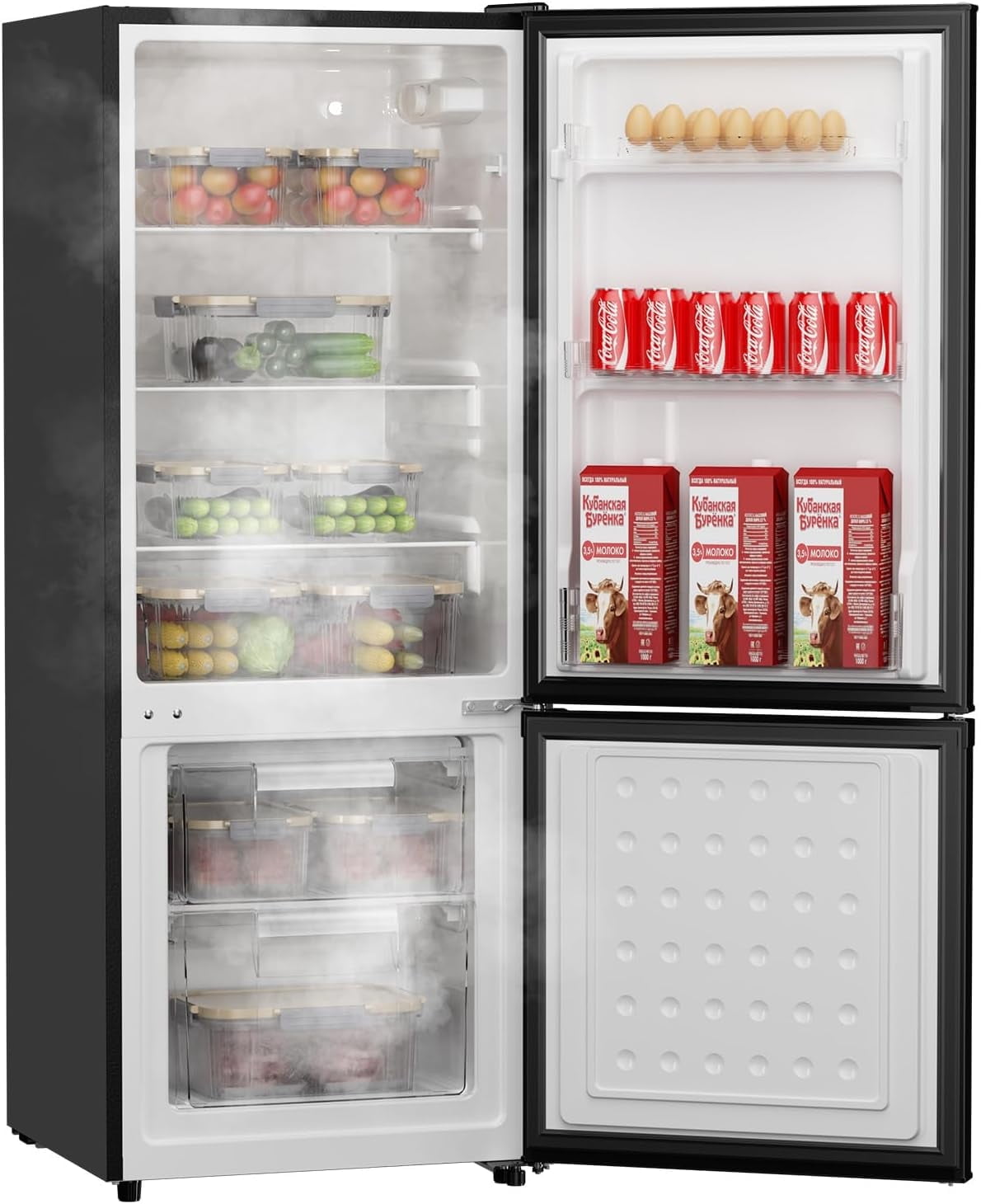 Upstreman 7.1 Cu.Ft Refrigerator with Bottom Freezer, 2 Door Fridge ...