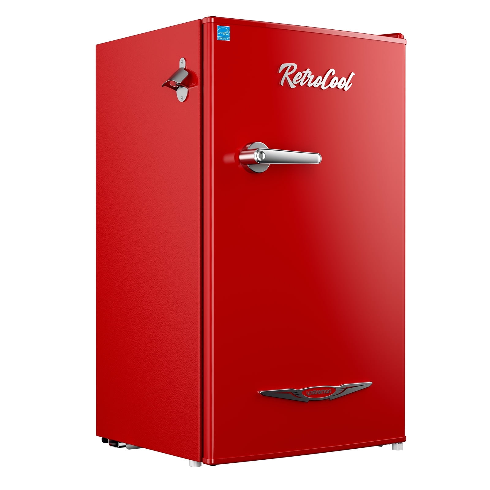 Upstreman Retro Mini Fridge with Side Bottle Opener, 3.2 Cu.Ft Retro ...