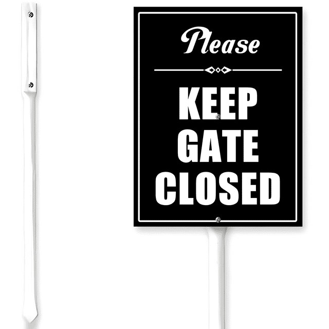 Uptell Keep Gate Closed Sign With Stake Close Gate Sign Dog Pet Animal ...