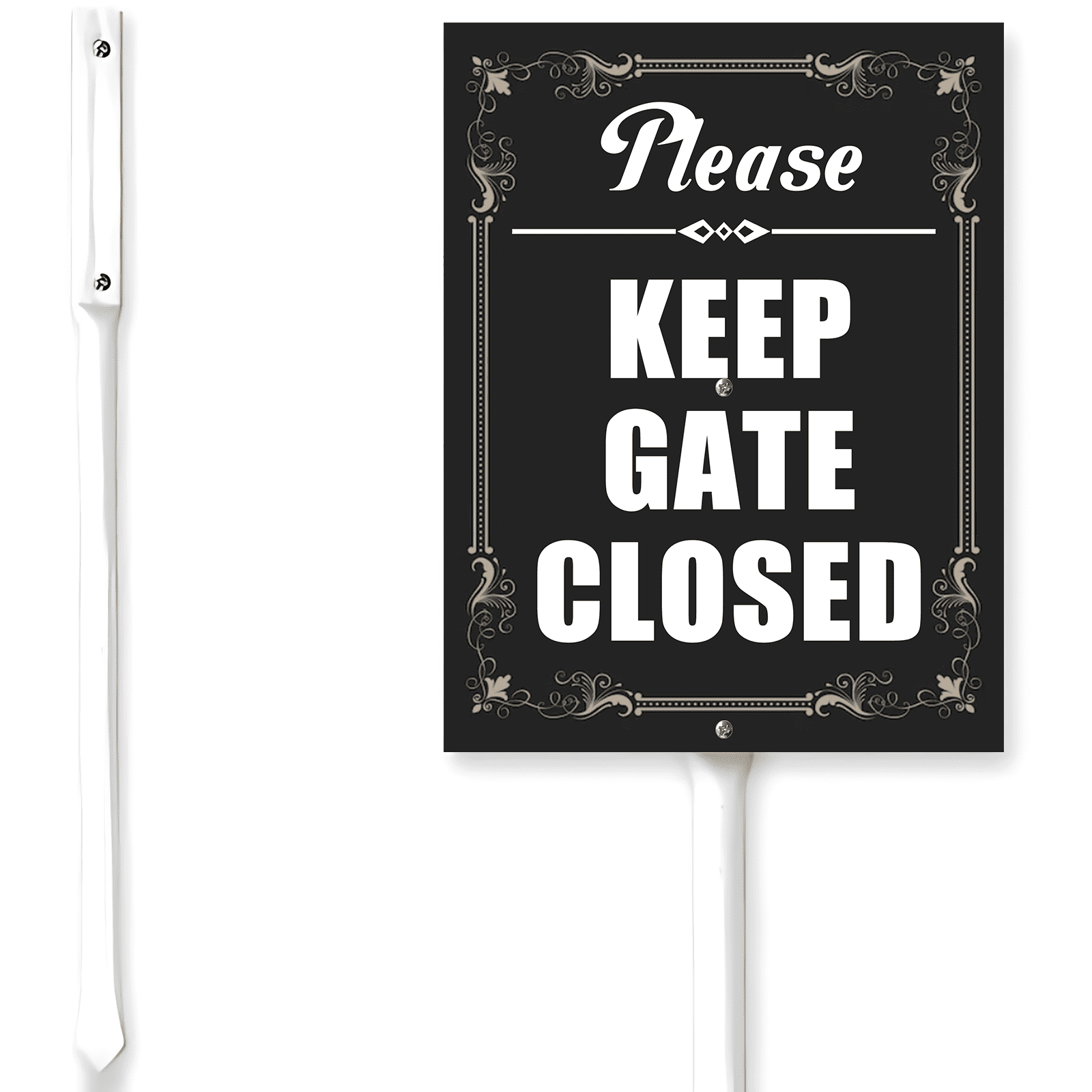 Uptell Keep Gate Closed Sign With Stake Close Door Sign Pet Animal ...