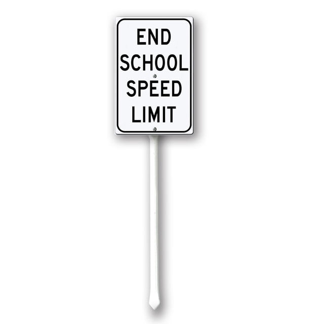 Yjiankangz Retro End School Speed Limit Yard Sign with Stake Outdoor ...