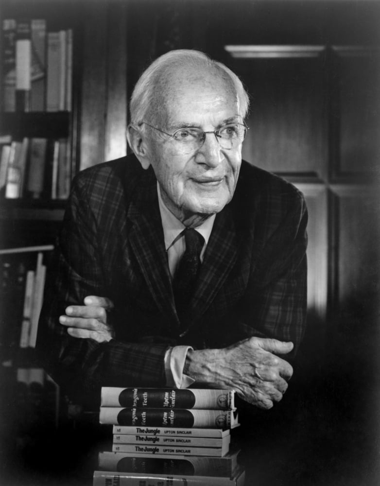 Upton Sinclair (1879-1968) American Novelist Shown With Two Of Many ...