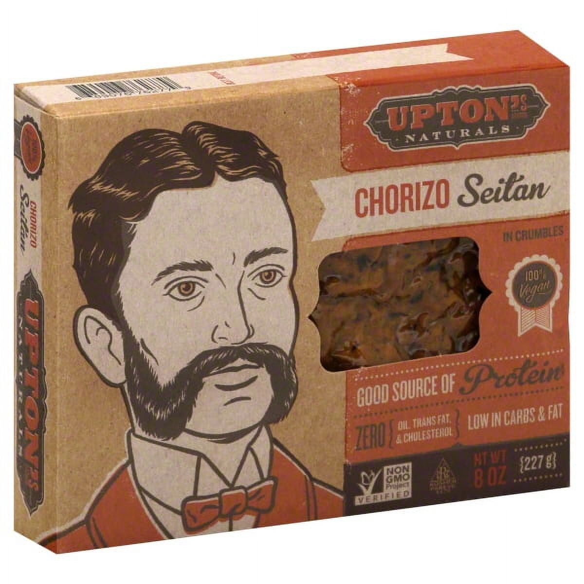 Uptons Naturals Chorizo Seitan, 8 Ounce -- 6 per case - Walmart.com