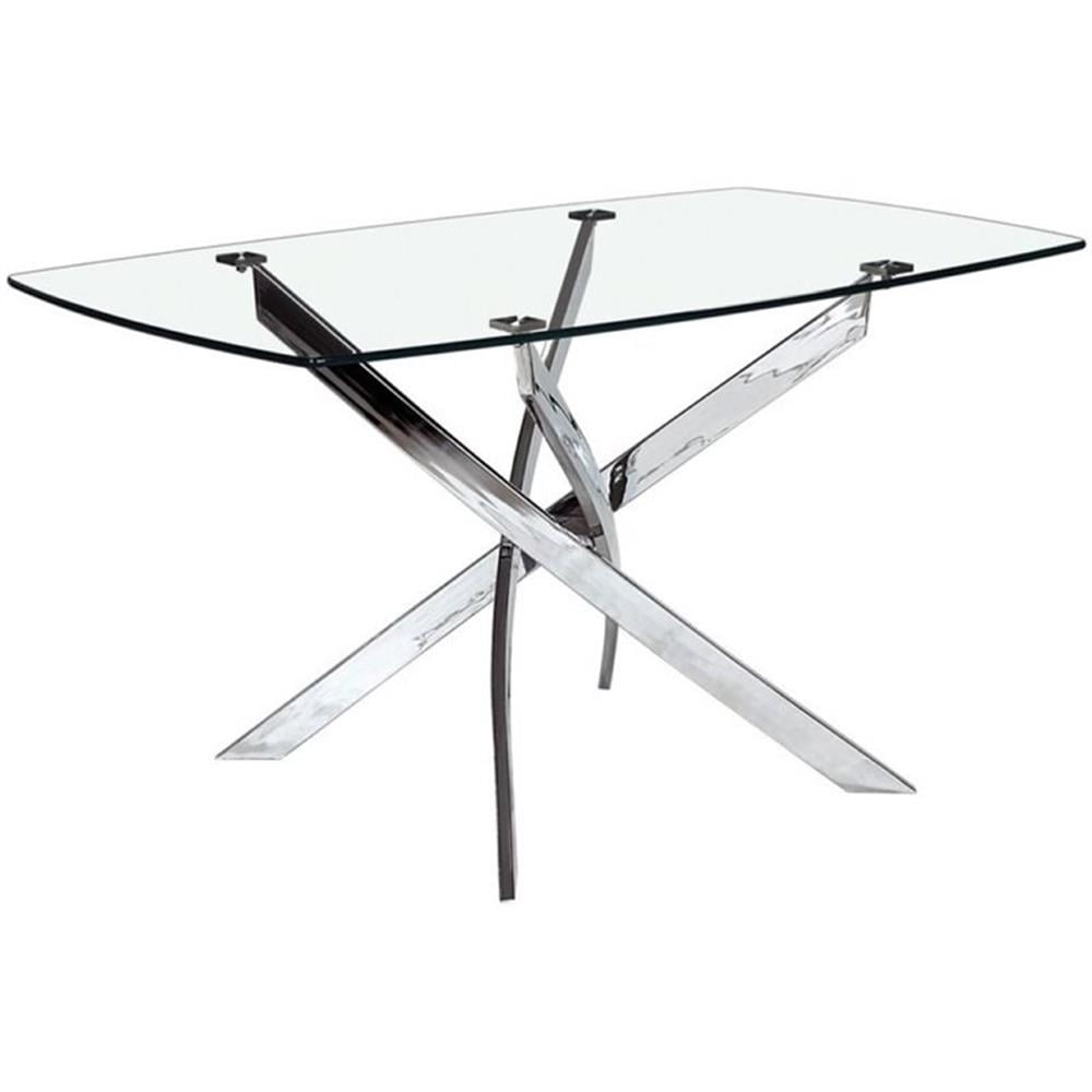 Coraline glass top modern dining table store