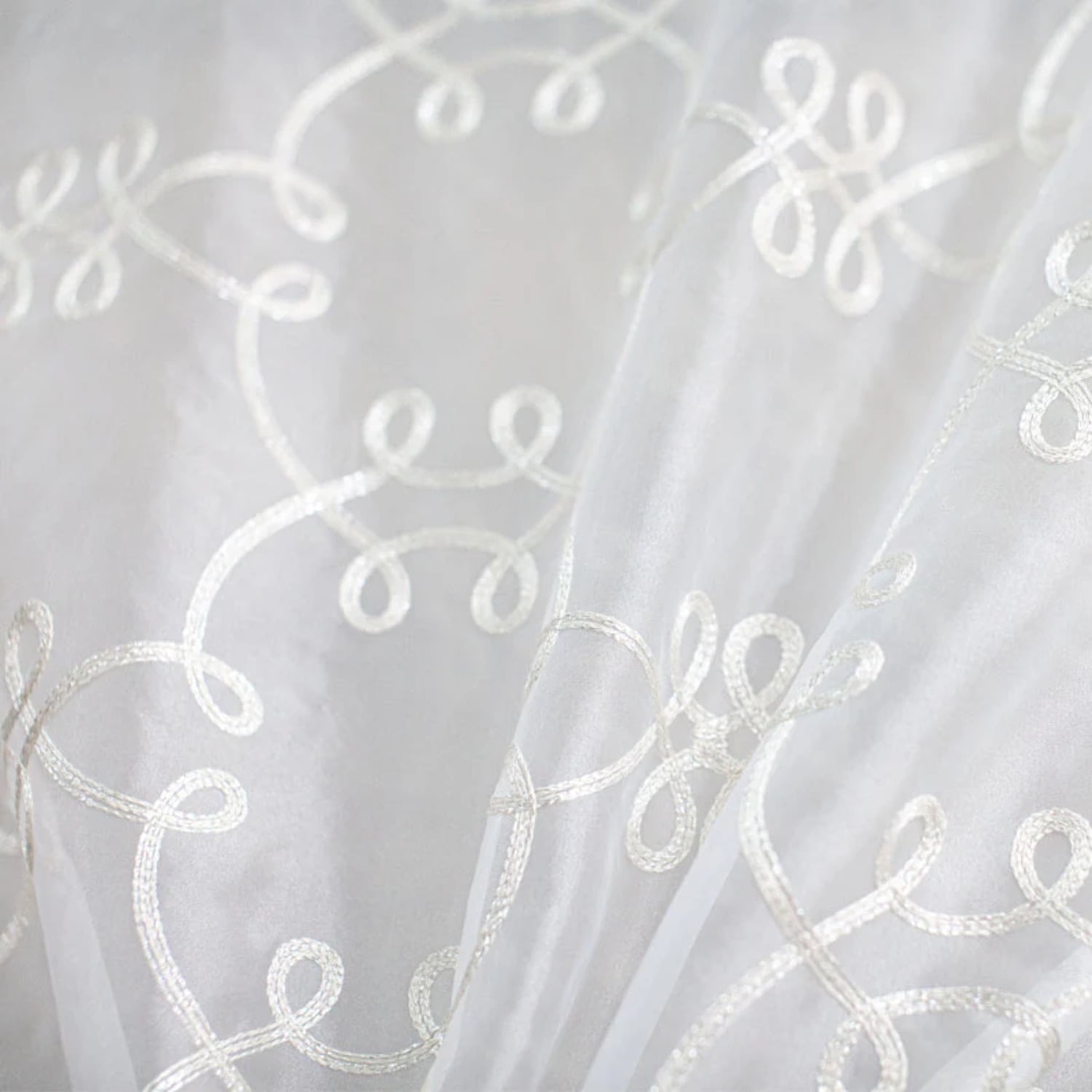 Uptown Fabric | Metallic Embroidered Sheer - Walmart.com