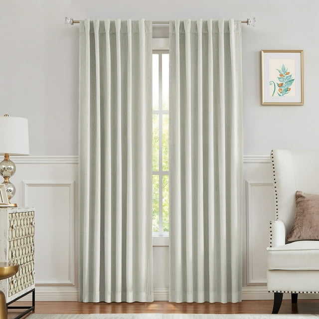 Free Shipping! Uptown Home Ivory Velvet Blackout Window Curtain Panels ...