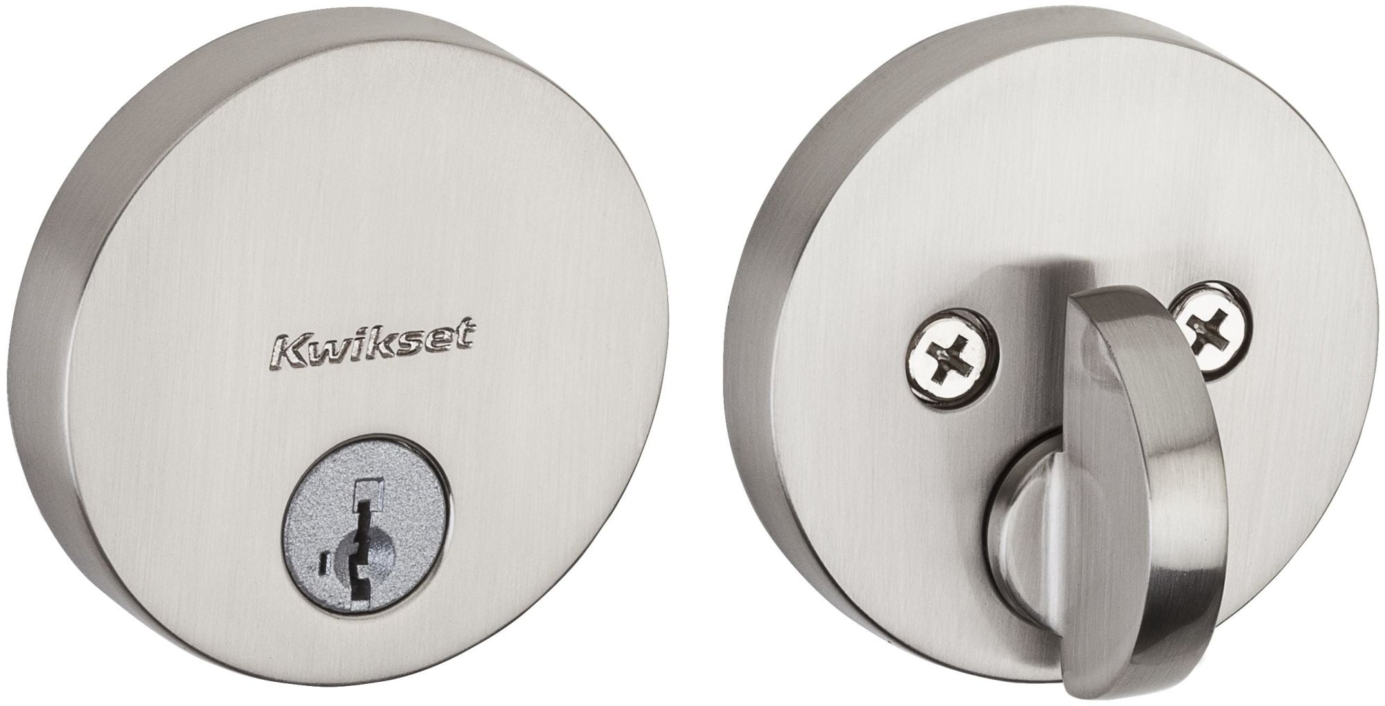 Uptown Round Deadbolt in Satin Nickel - Walmart.com