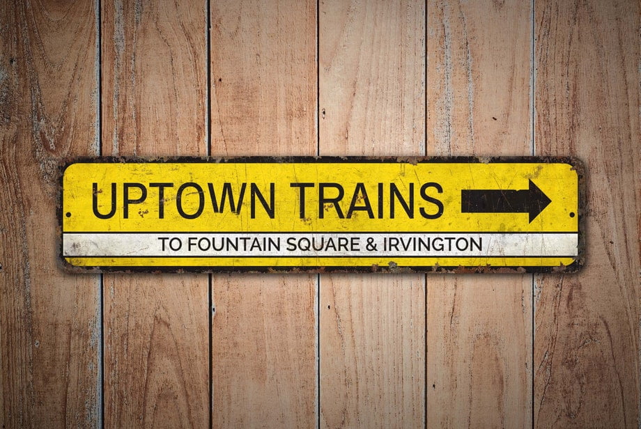 Uptown Trains Sign Uptown Trains Train Station Decor Uptown Trains Sign ...