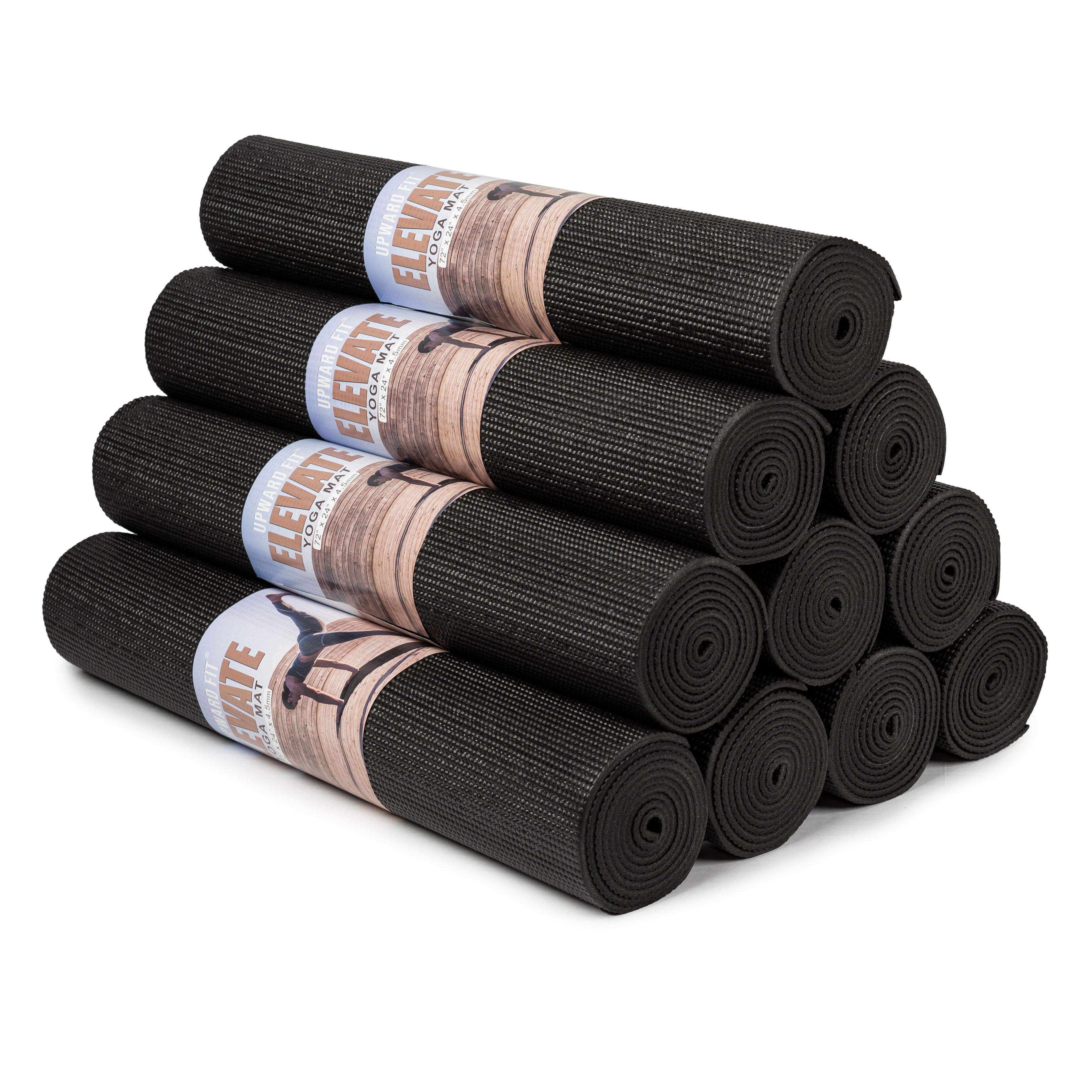 Upward Fit Elevate Yoga Mats, 10 Pack, 72" Long x 24" Wide, 4.5 mm ...