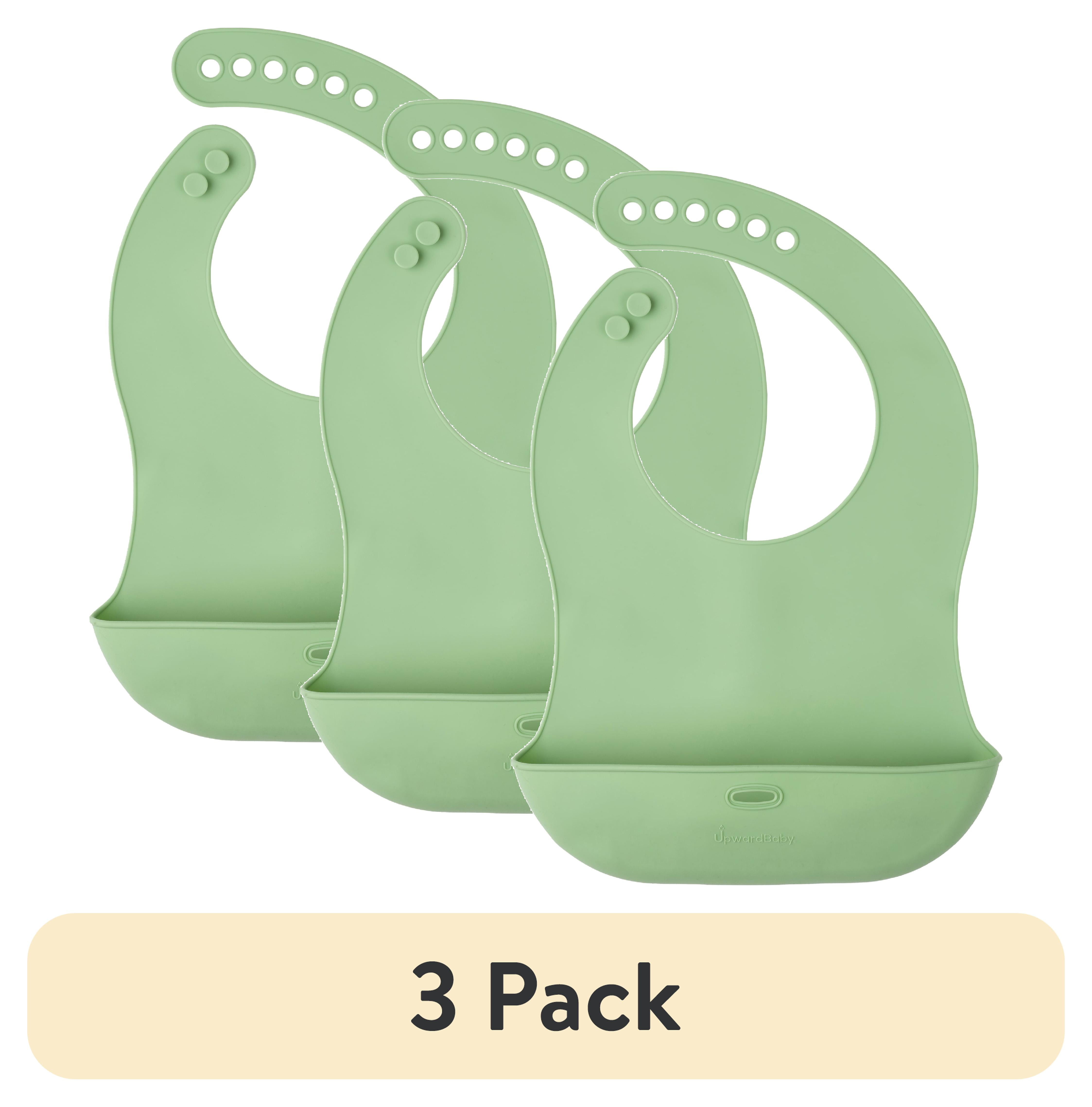 (3 pack) UpwardBaby Food-Catching Silicone Bib - BPA Free - 100% Food ...
