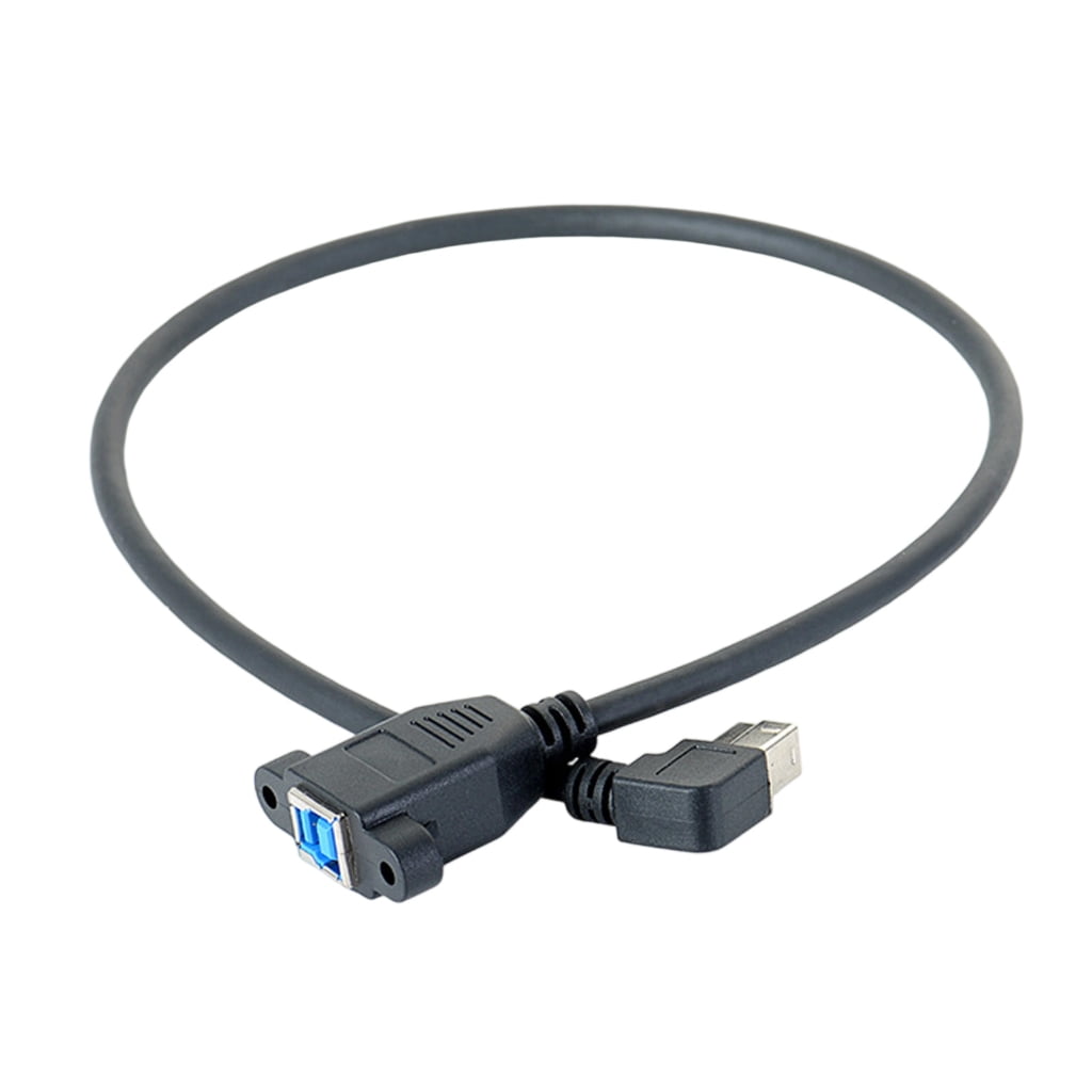 Upwards Angleds USB 3.0 B Panel Mount Cable with Screw Holes Metal ...