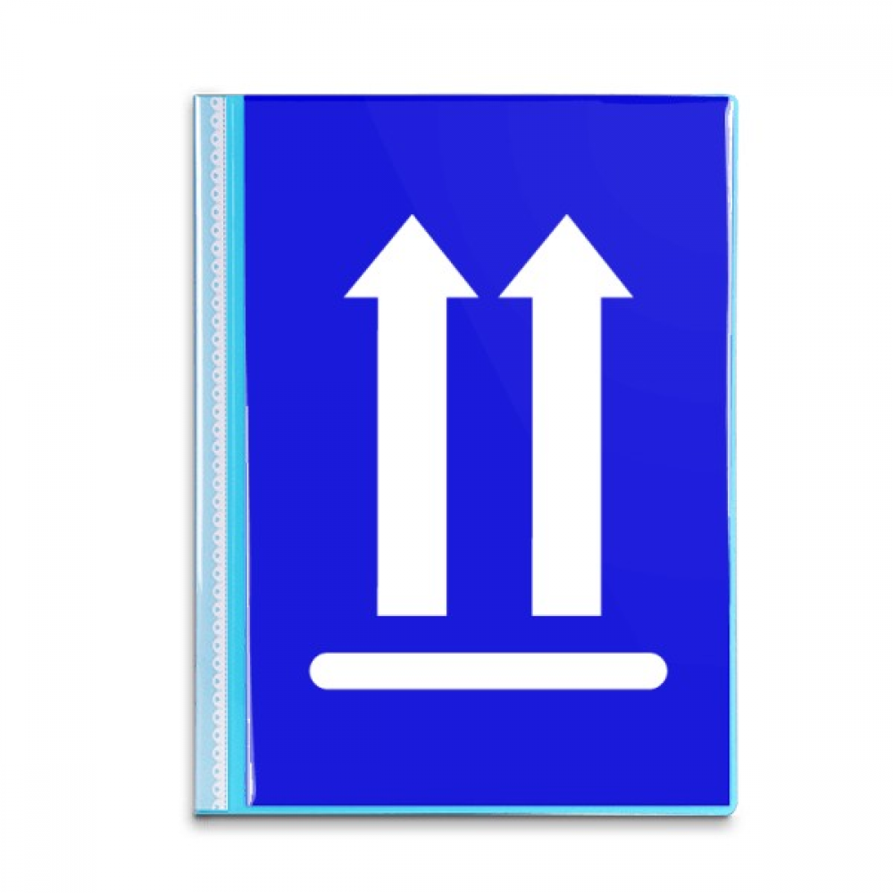 Upwards Blue Square Warning Mark Book Sheet Protectors Portfolio Binder ...