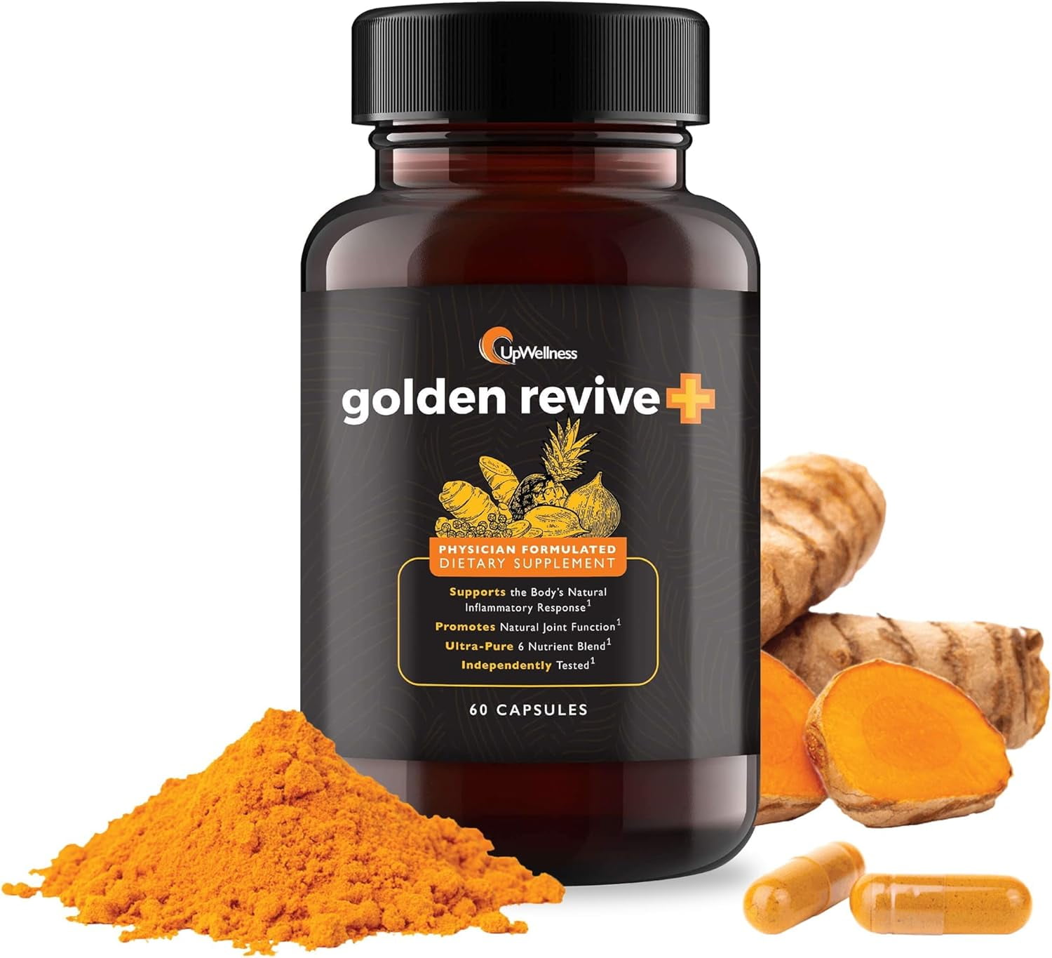 UpWellness Golden Revive+ Joint & Muscle Support Supplement, 60 ct ...