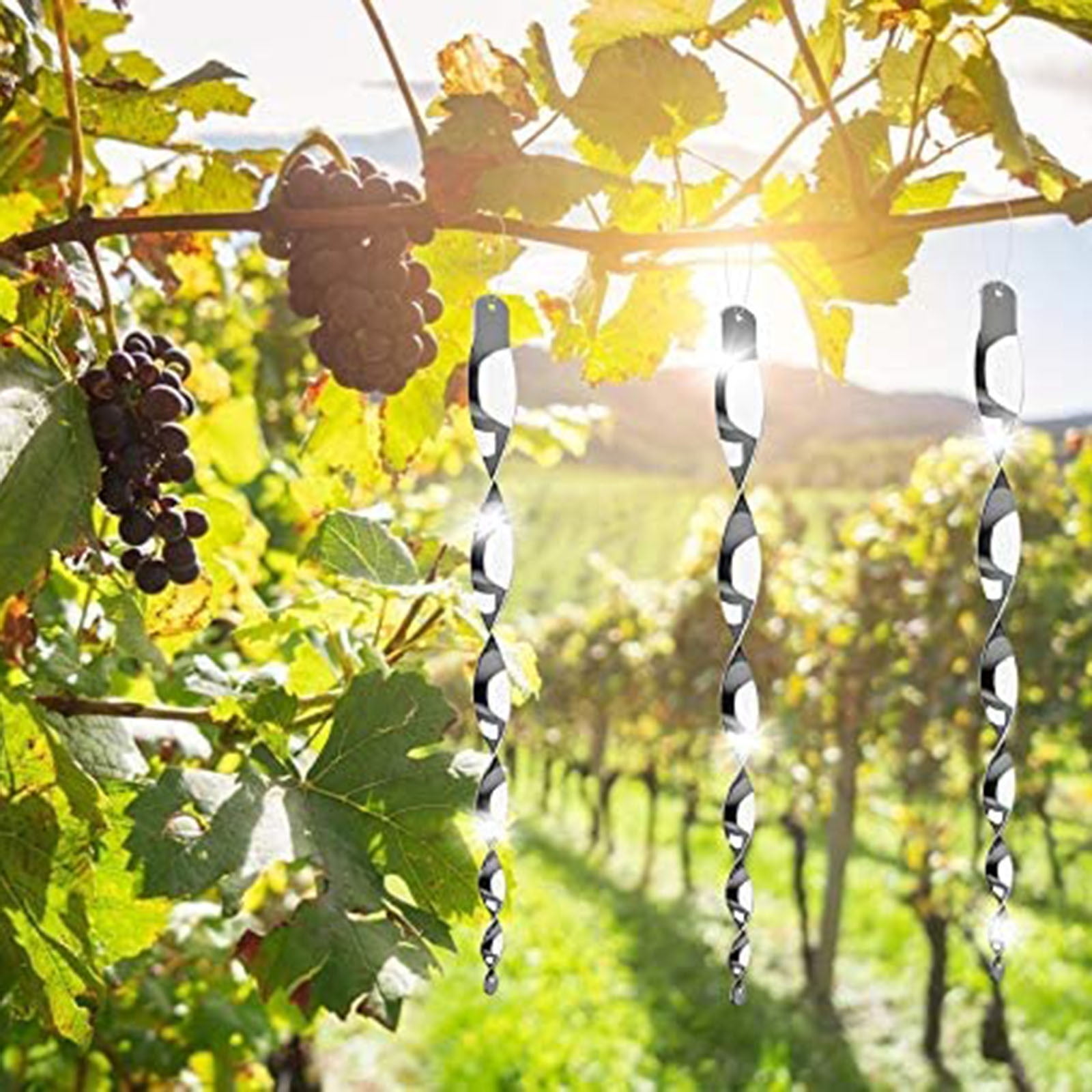 Uqiangy 12 Pack Bird Reflective Decoration 12 Pack Bird Repellen Rods ...