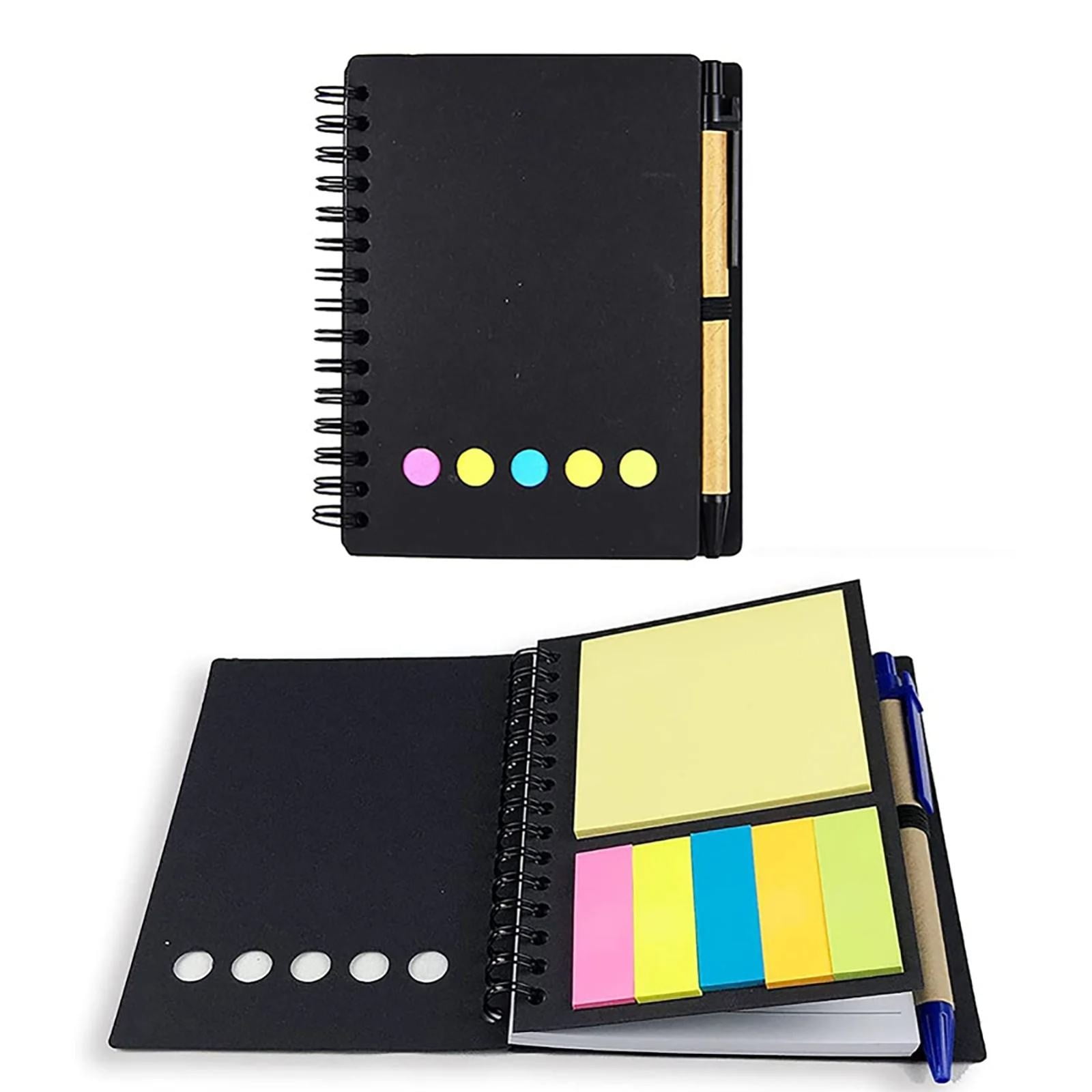 Uqiangy 2 Packs Notebook Steno Pads Lined Notepad with Pen in Holder ...