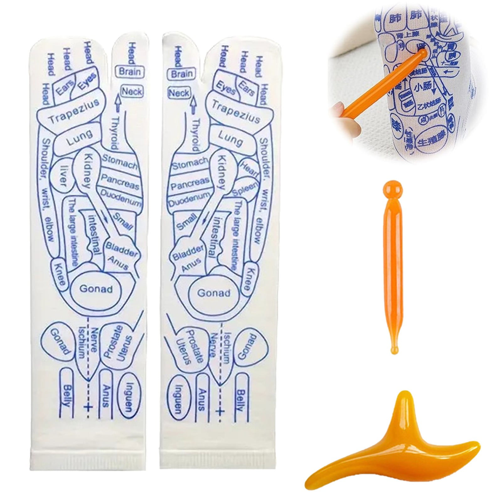 Uqiangy Acupressure Reflexology Socks for Women and Men Foot Massage ...