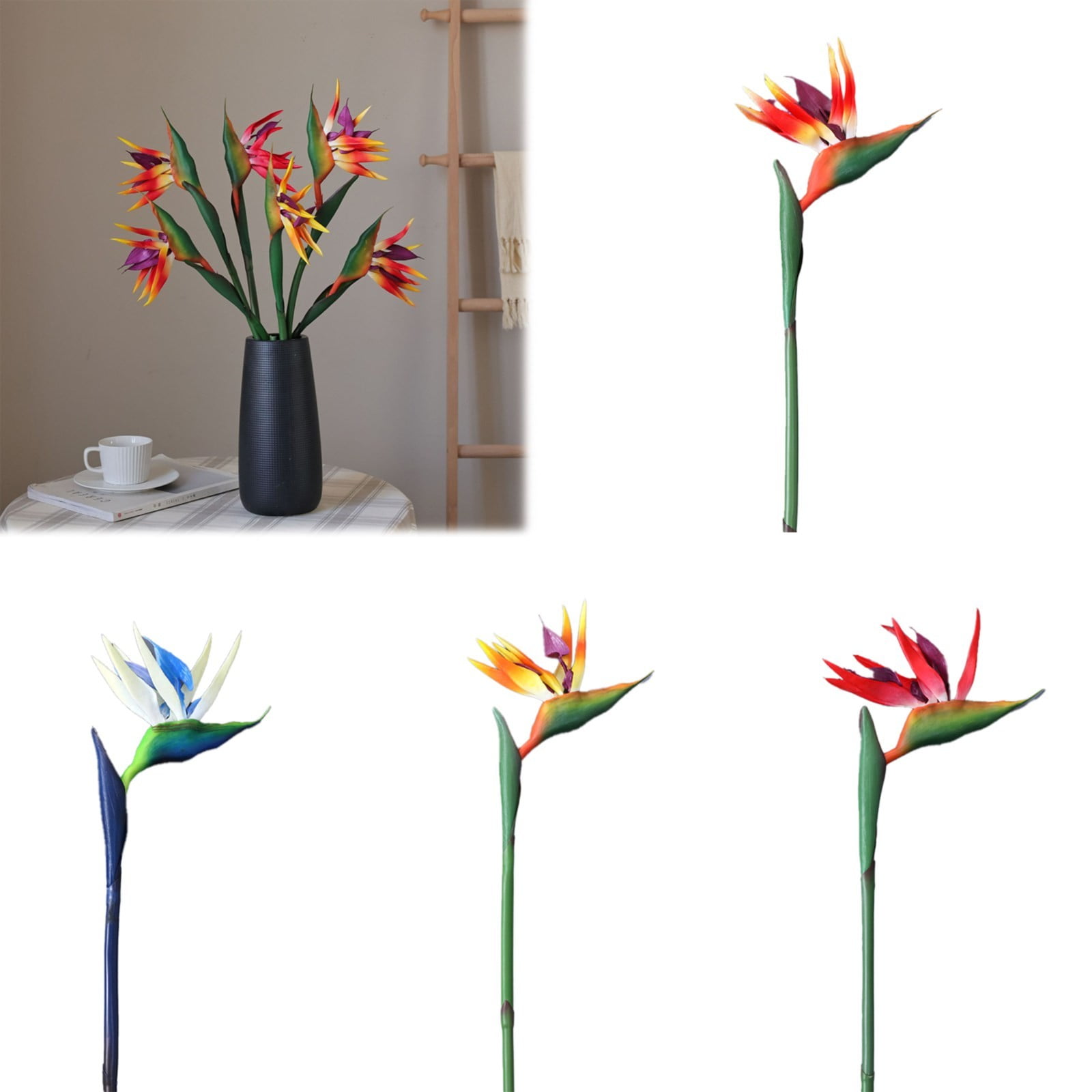 Uqiangy Artificial Flowers,Large Bird Of Flower No Fade Flower Part Is ...