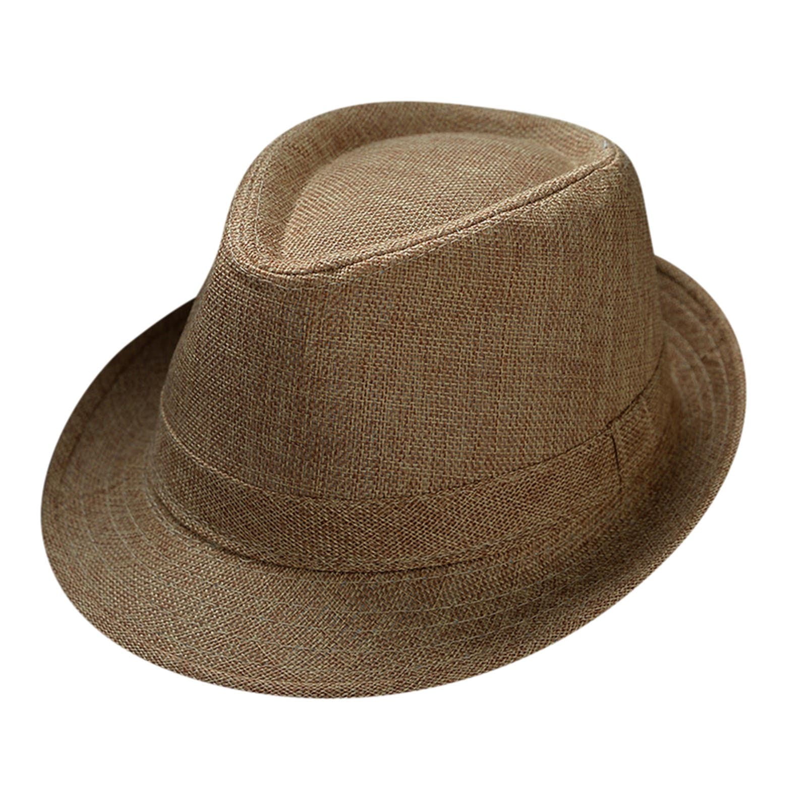 Uqiangy Brown Fedora Fedora Hat for Women Fedora Hat Felt Hats for Men ...
