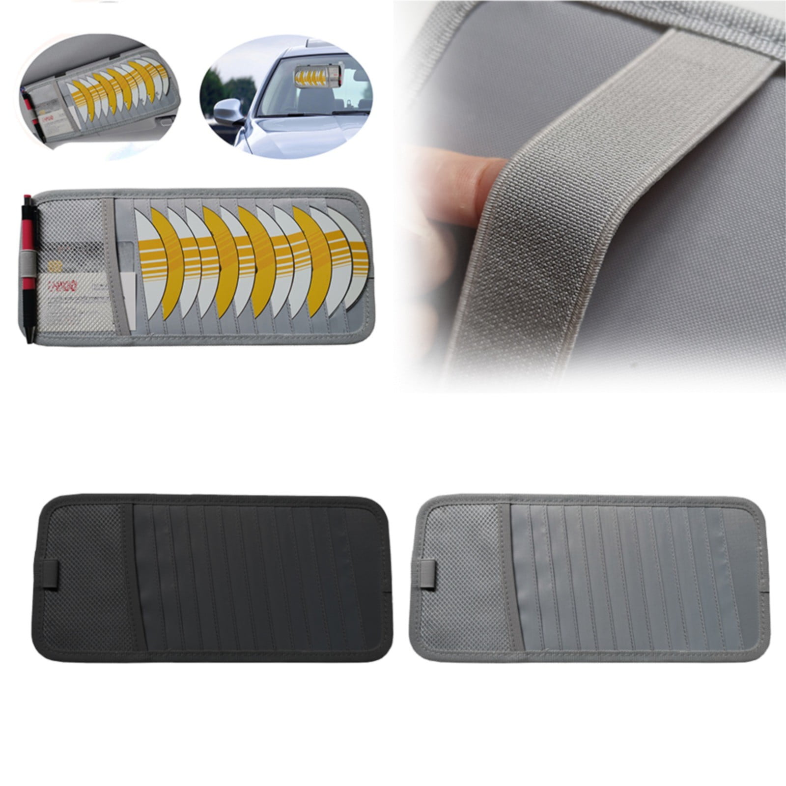 Uqiangy Car CD Holder, Universal Sun Visor Organizer for Cars, Sun ...